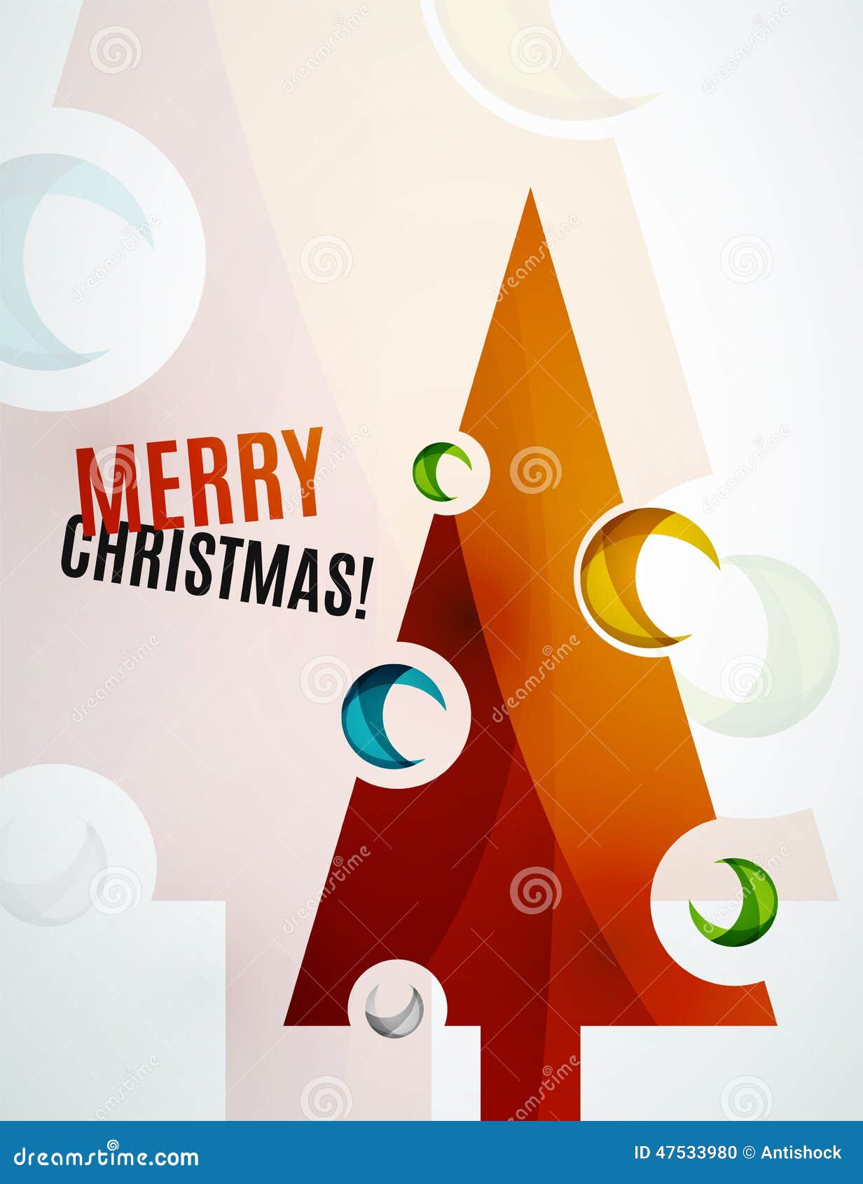 Christmas Tree Geometric Design Stock Vector - Illustration of bauble ...