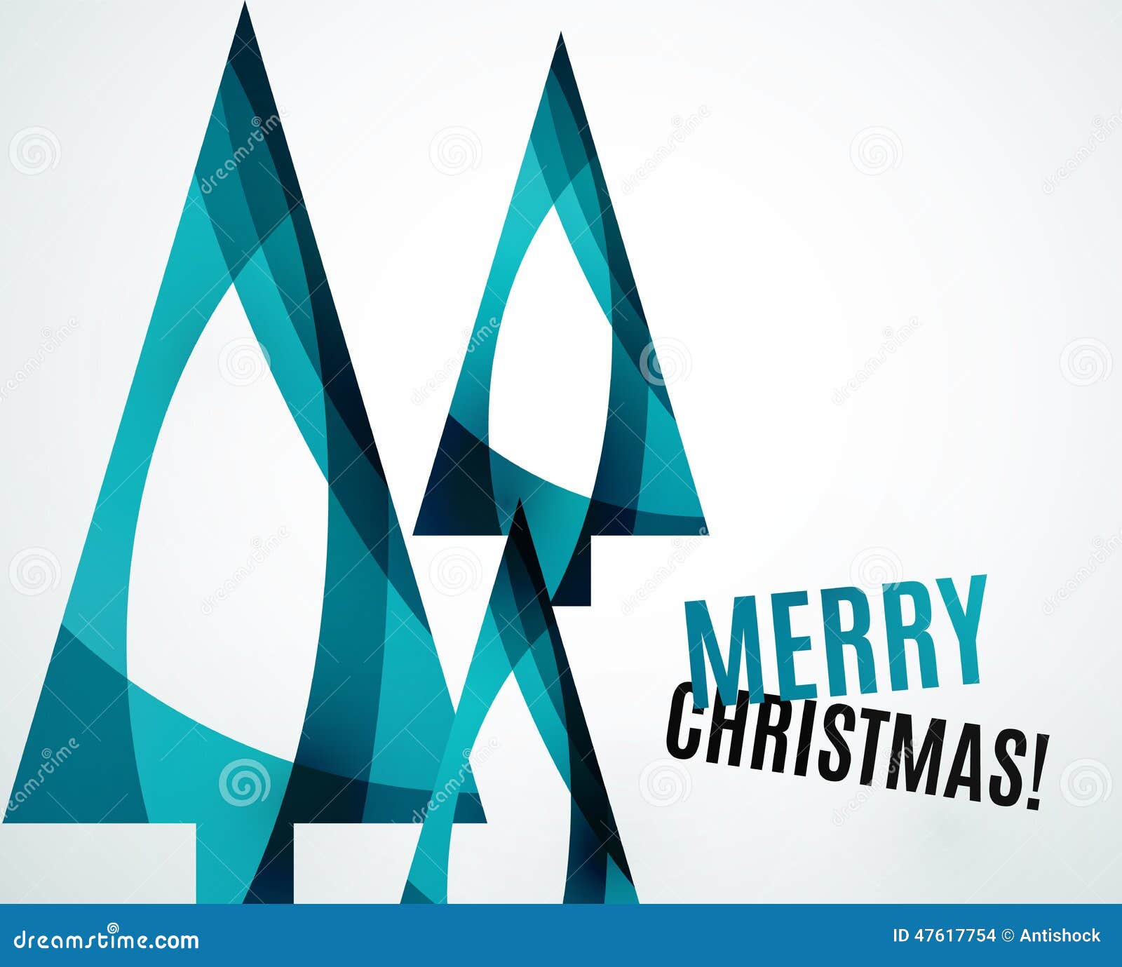 Christmas Tree Geometric Design Stock Vector - Illustration of card ...