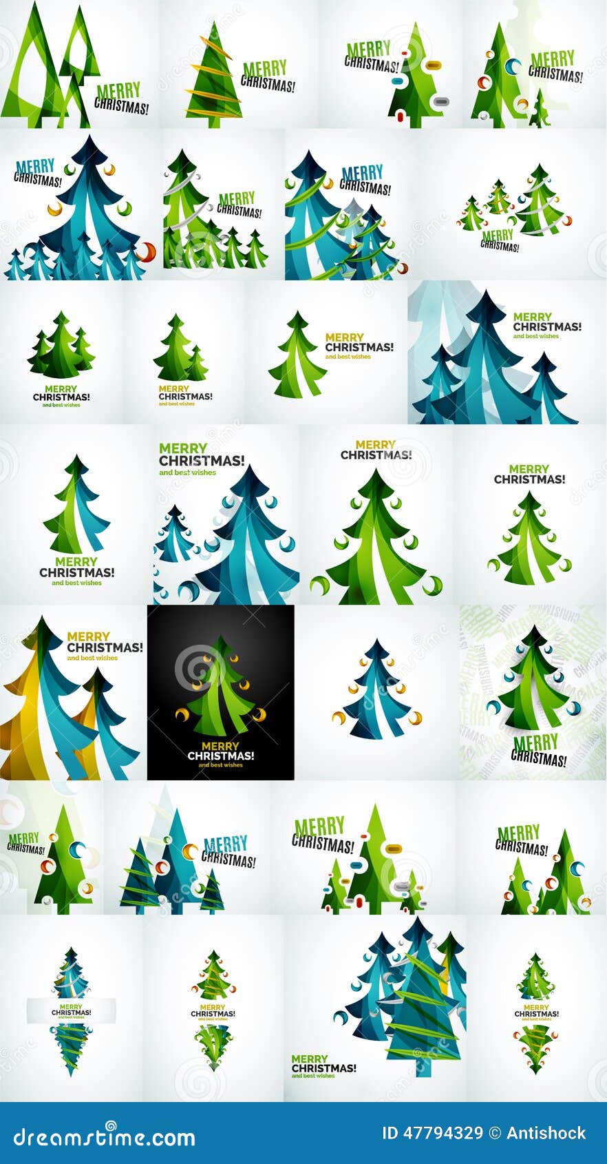 Christmas Tree Geometric Design Stock Vector Illustration Of Design