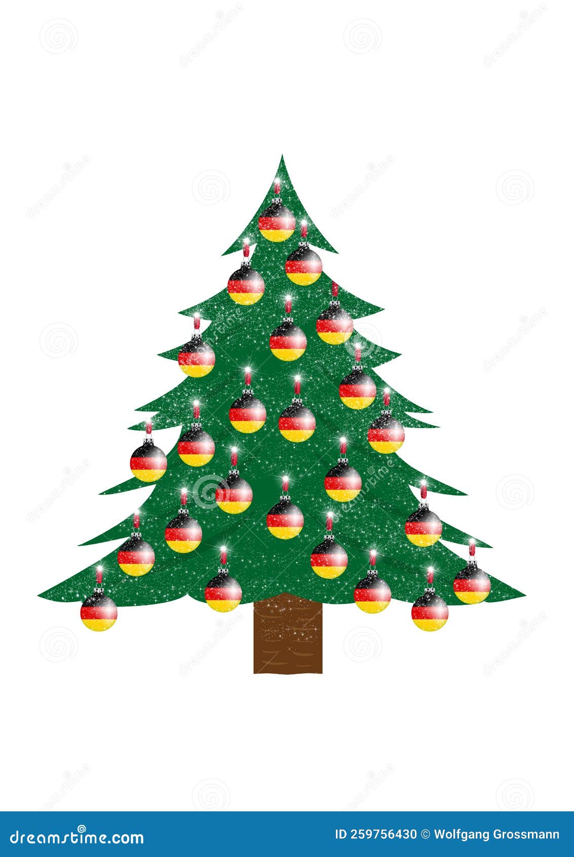 Christmas tree - Germany stock illustration. Illustration of holiday ...