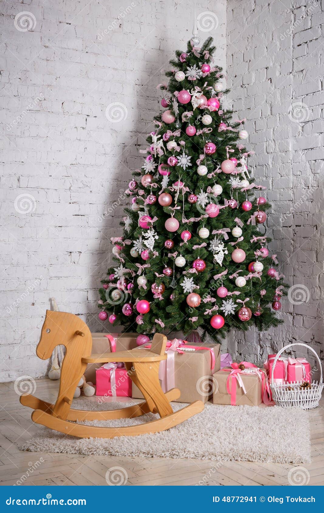 Christmas tree and gifts stock image. Image of gifts - 48772941