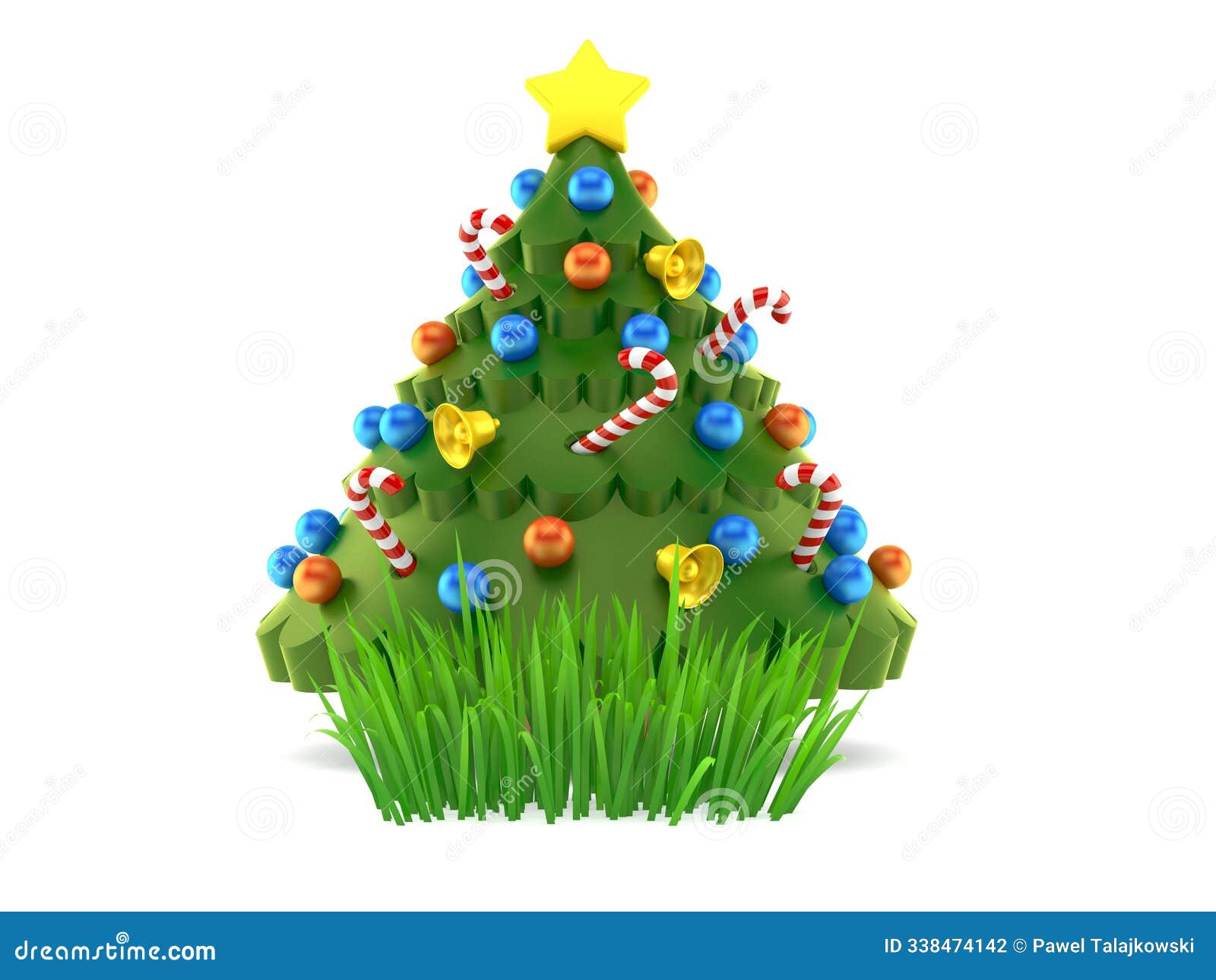 Christmas Grass Card Design Vector Illustration | CartoonDealer.com ...