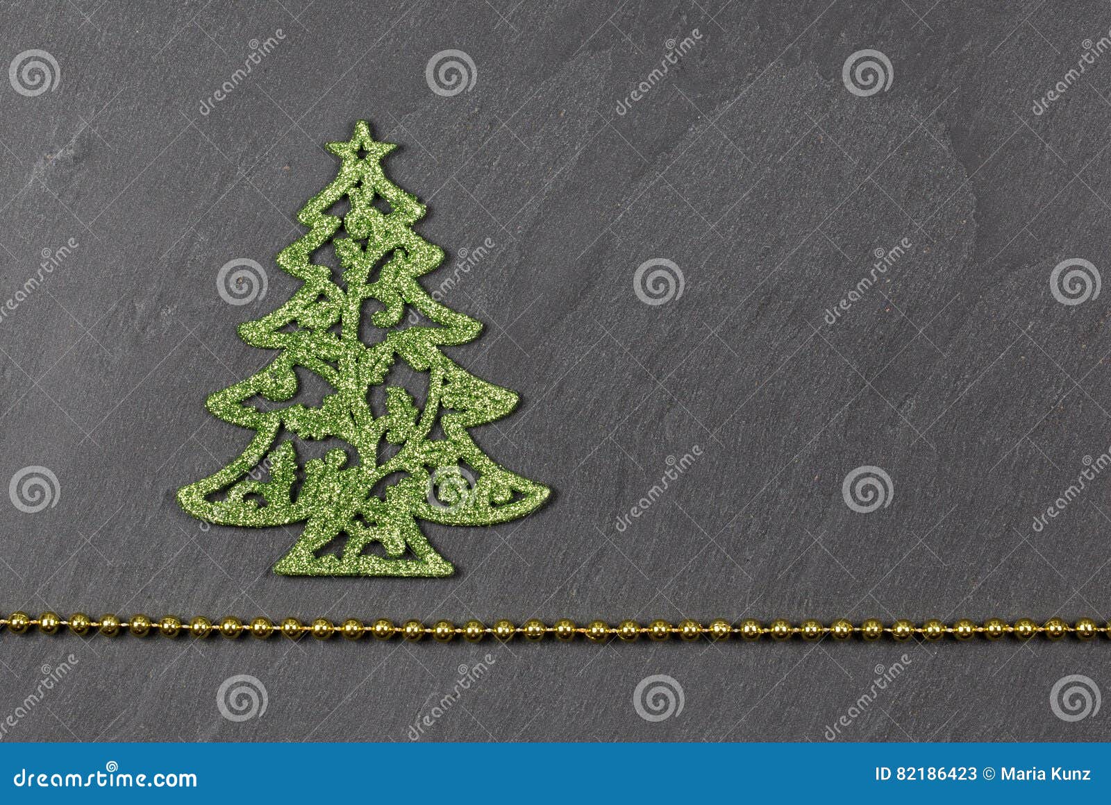 Christmas Tree on a Gray Background. Stock Image - Image of frost ...