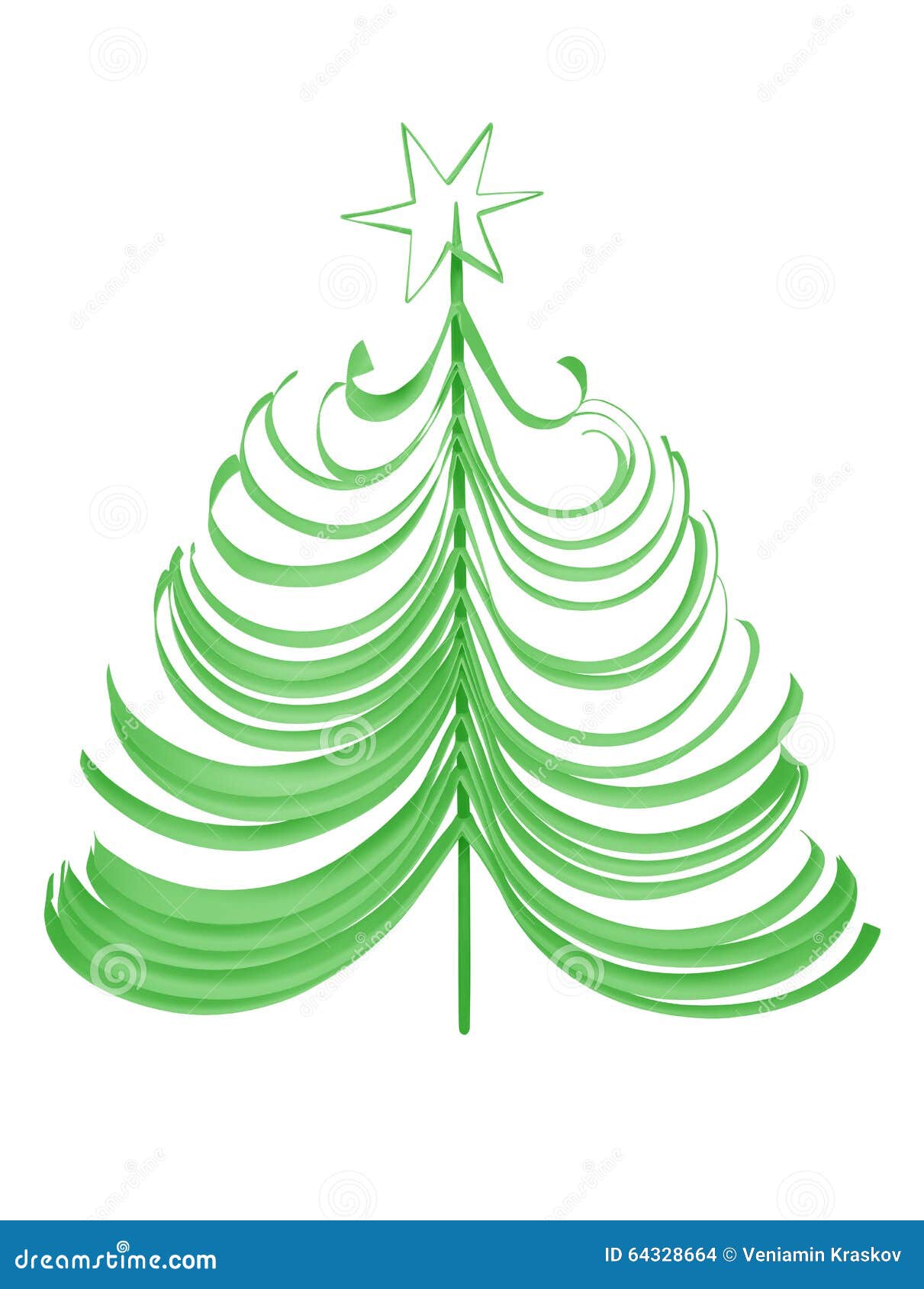 Christmas tree - green stock photo. Image of shape, abstract - 64328664