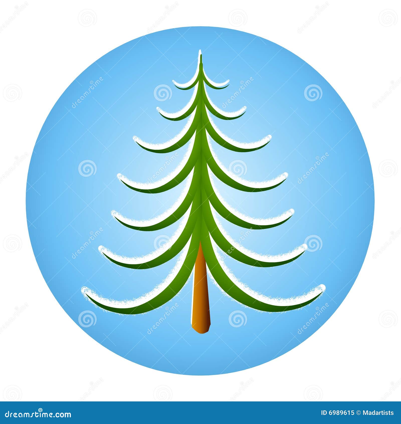 Christmas Tree Icon stock illustration. Illustration of blue - 6989615