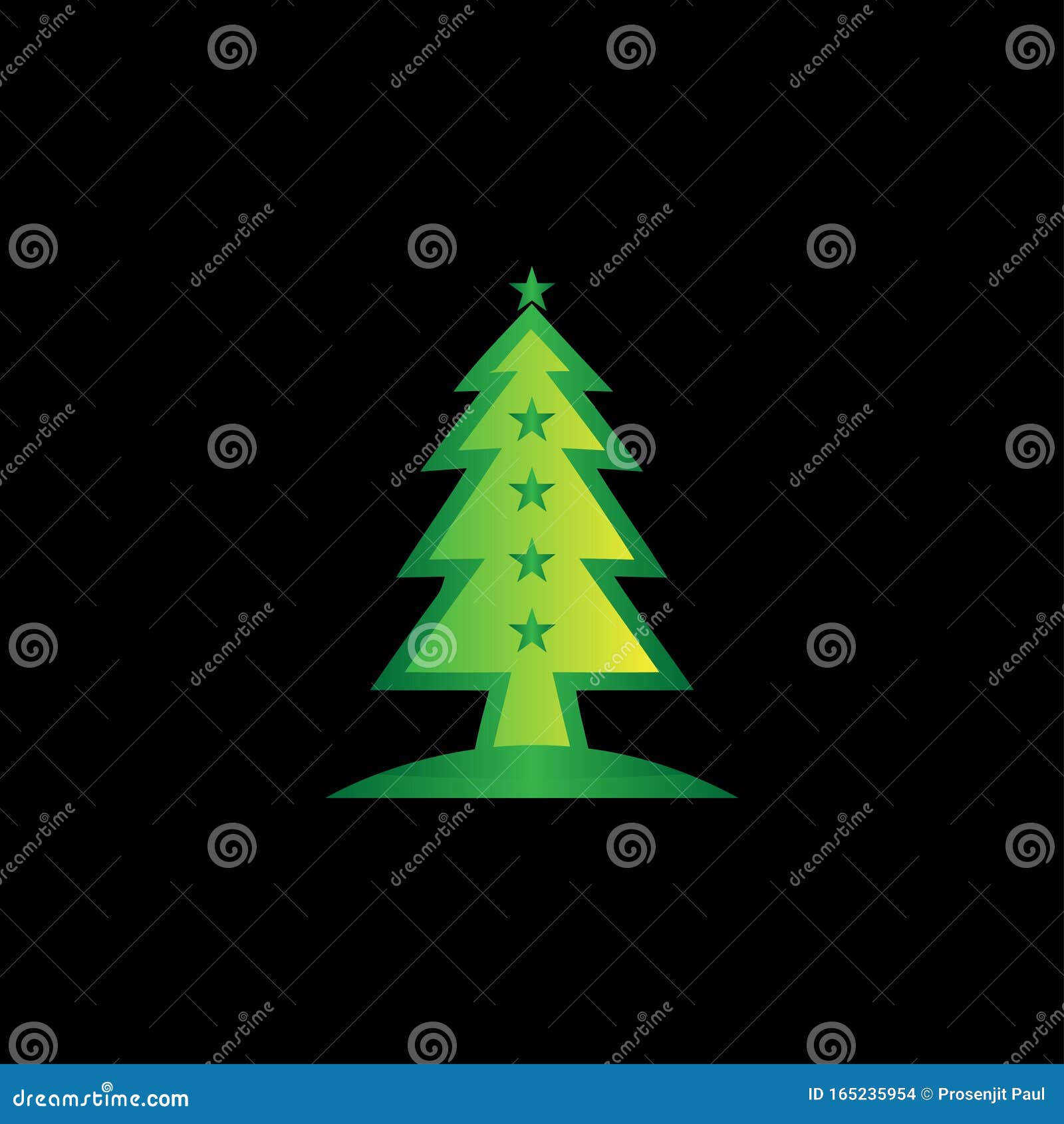 Christmas Tree Icon, Christmas Tree Logo, Colorful Christmas Tree Stock ...