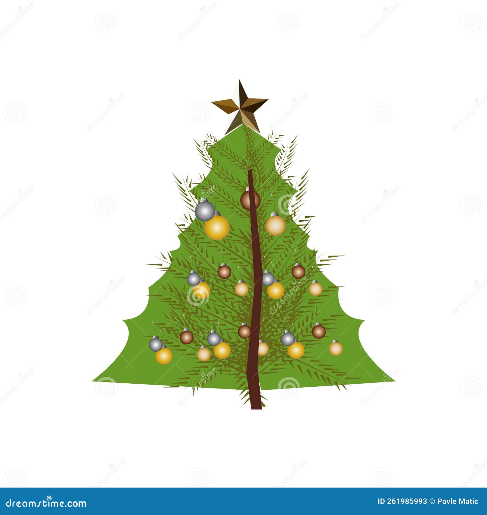 Christmas Tree Icon Sign Symbol Isolated on White Background Stock ...