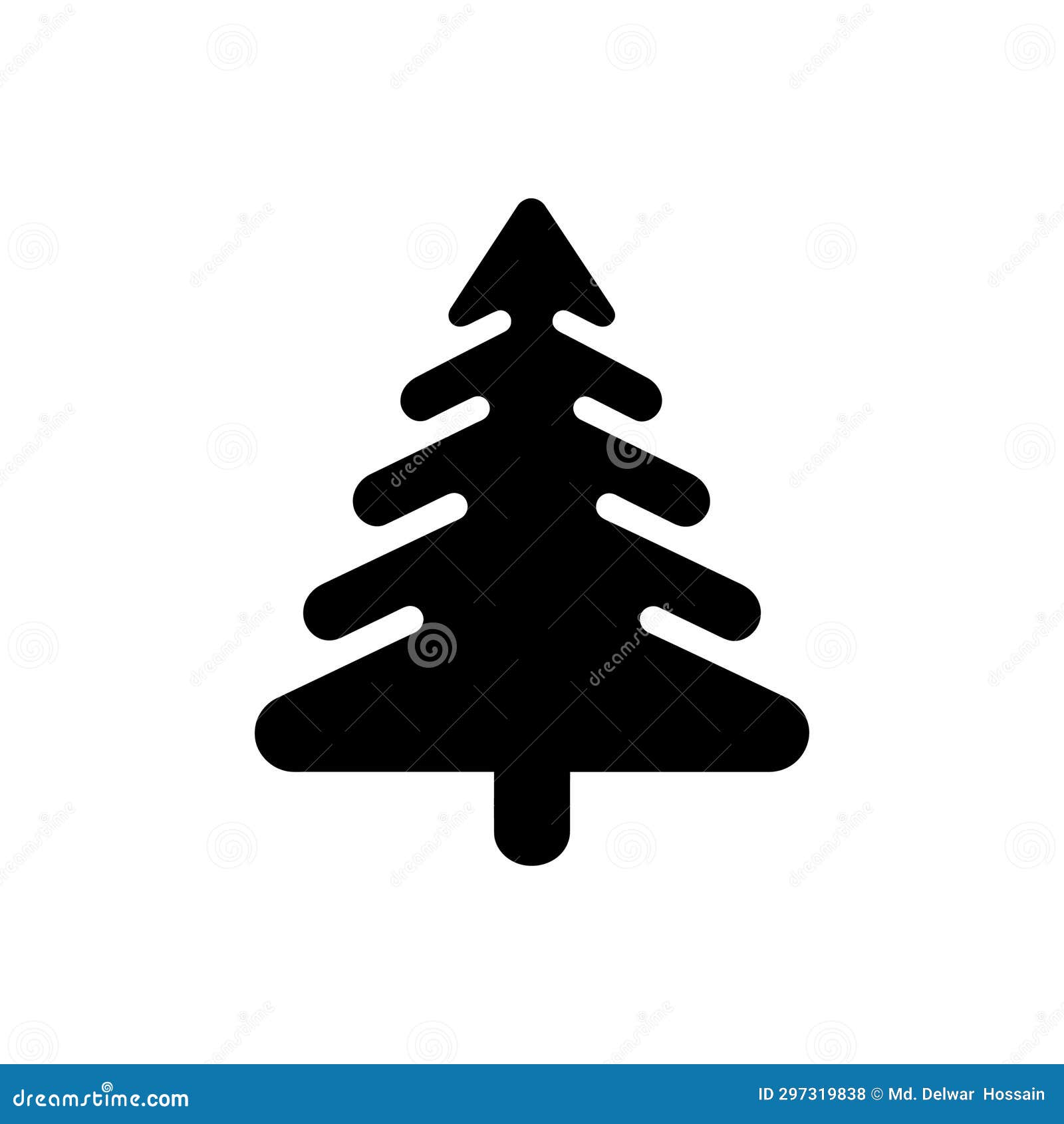 Christmas Tree Icon - Simple Vector Illustration Stock Vector - Illustration of logo, vector ...