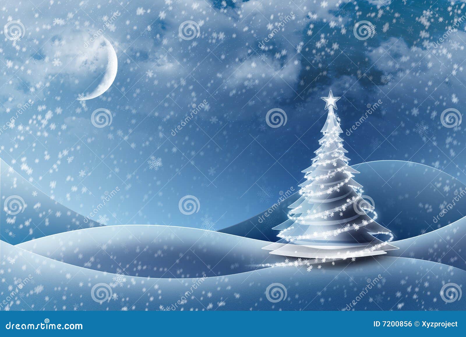 Christmas Tree! Icy Version. Stock Illustration - Illustration of curve ...