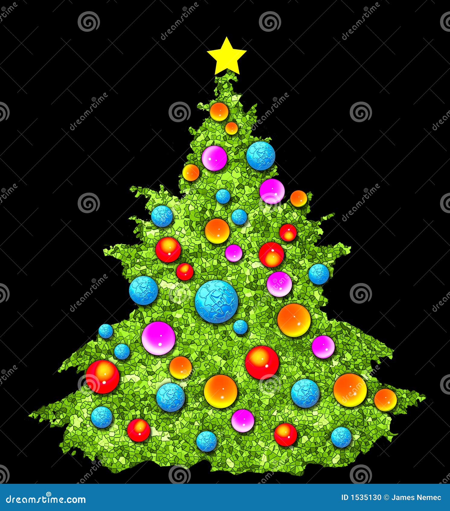 Christmas Tree Illustration Stock Illustration - Illustration of ...