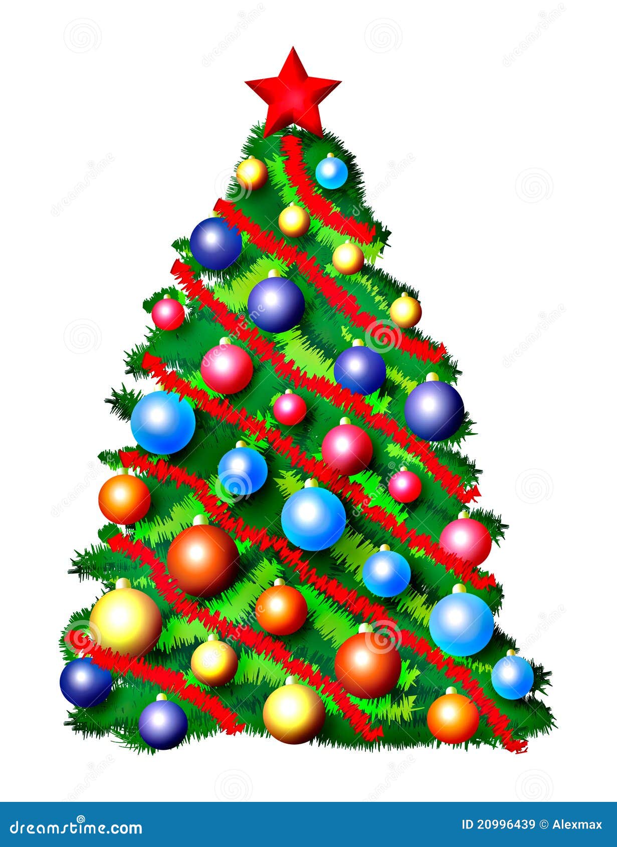 Christmas Tree Illustration Stock Illustration - Illustration of ...