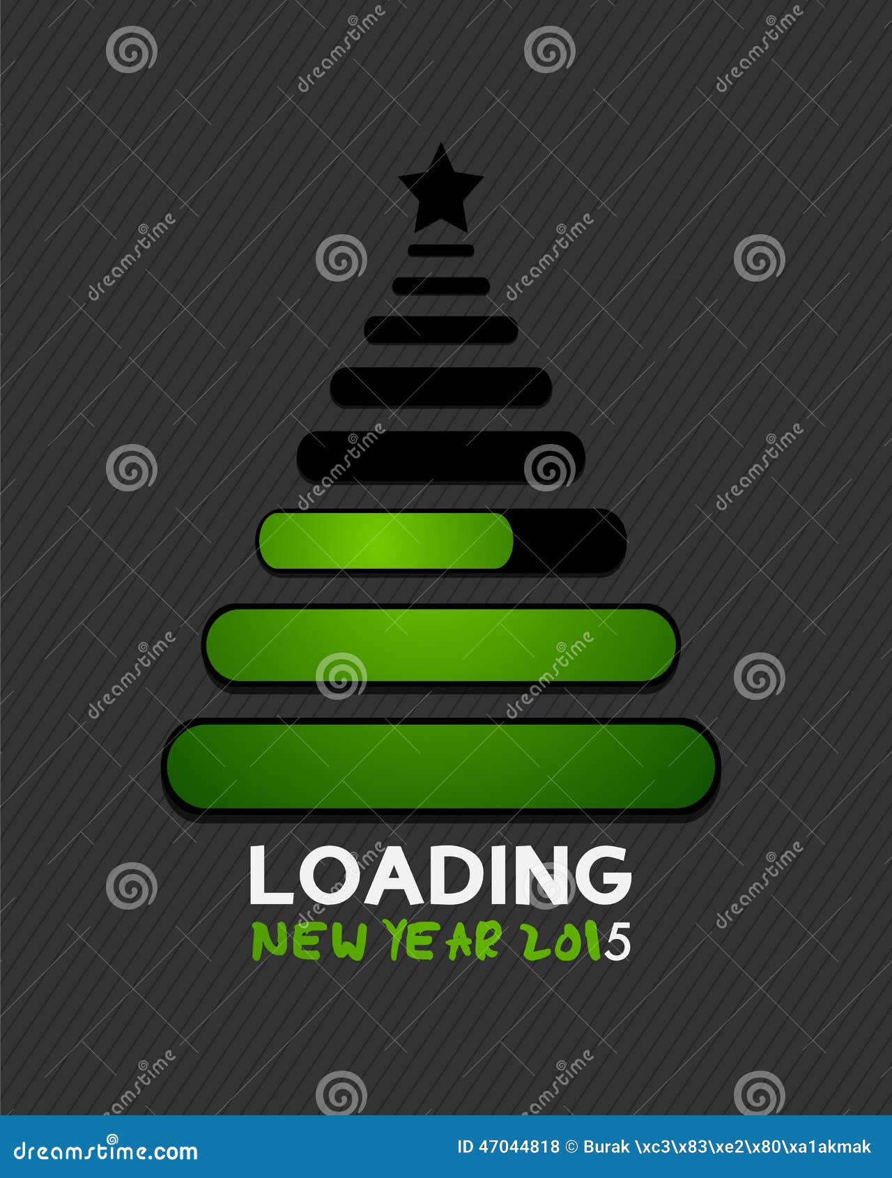 2015 Christmas Tree Internet Loading Bars Stock Vector - Illustration ...