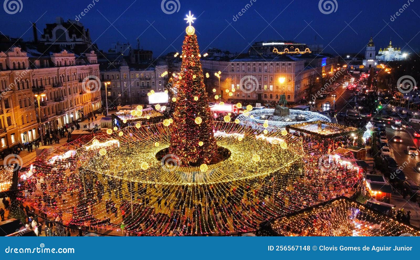 Christmas Tree in Kyiv Ukraine Kiev St. Sofia Stock Photo - Image of ...
