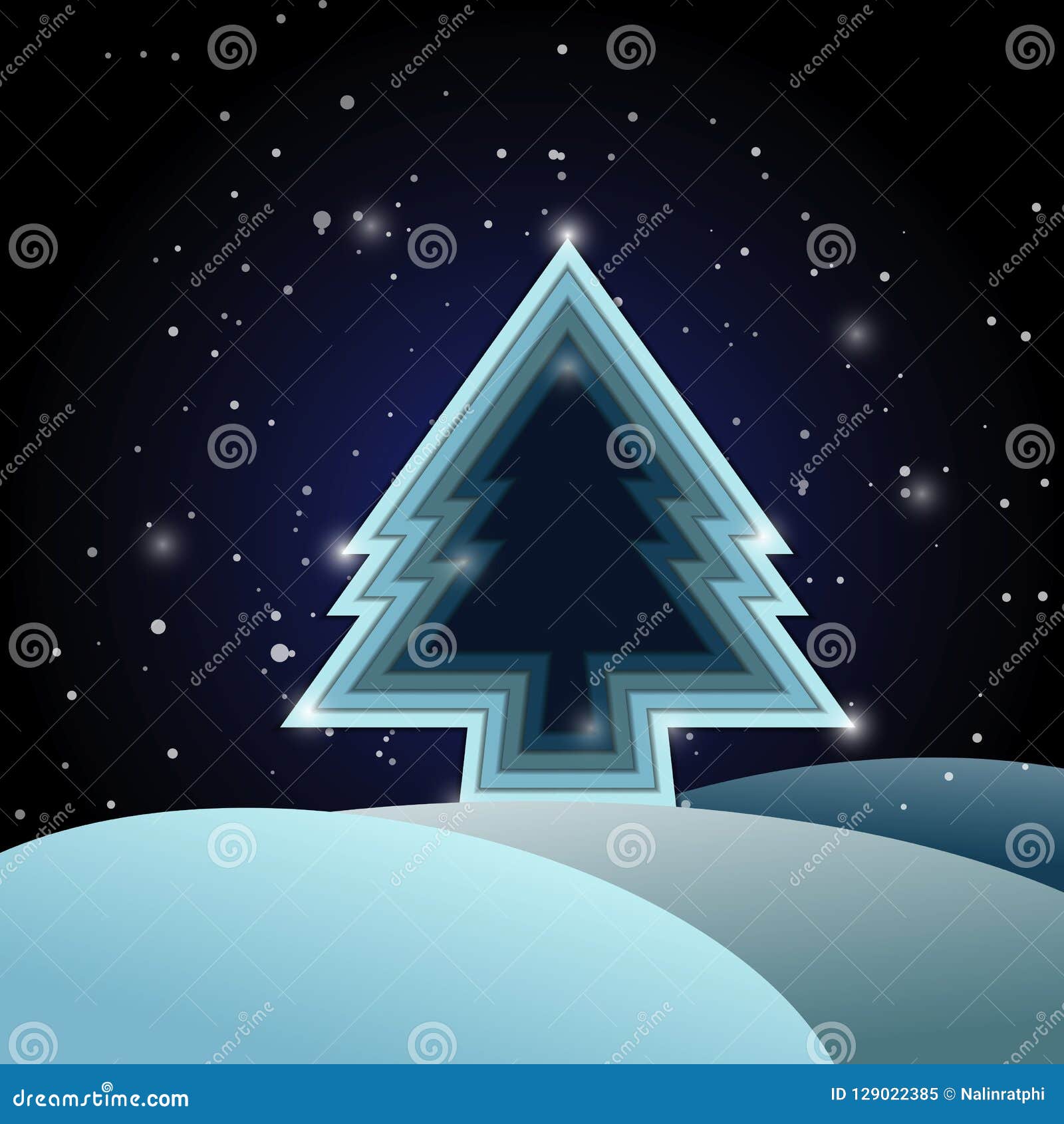 Christmas Tree Layers Abstract Background Stock Vector - Illustration ...