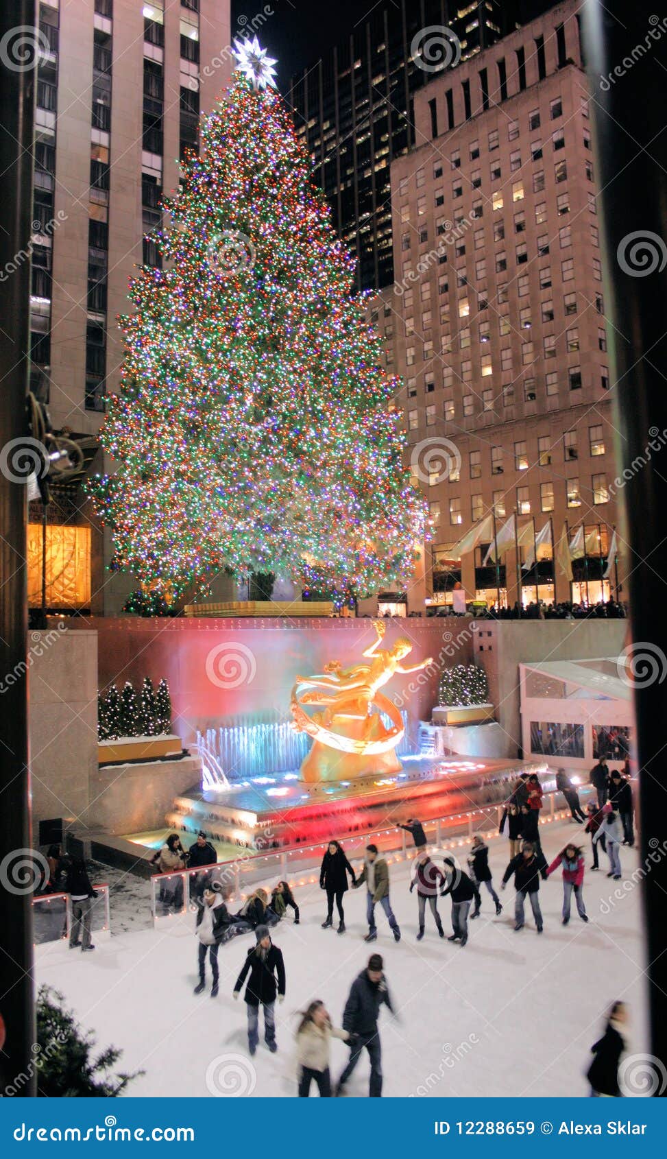 Christmas Tree Lighting Celebration at Rockefeller Editorial Stock ...