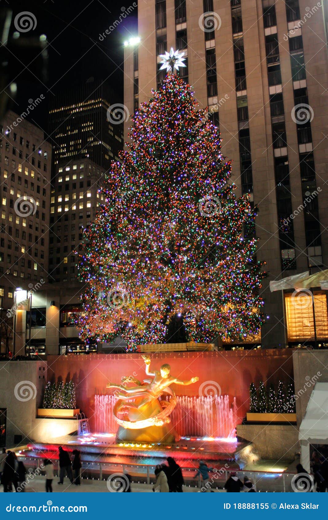 Christmas Tree Lighting Celebration at Rockefeller Editorial Image ...