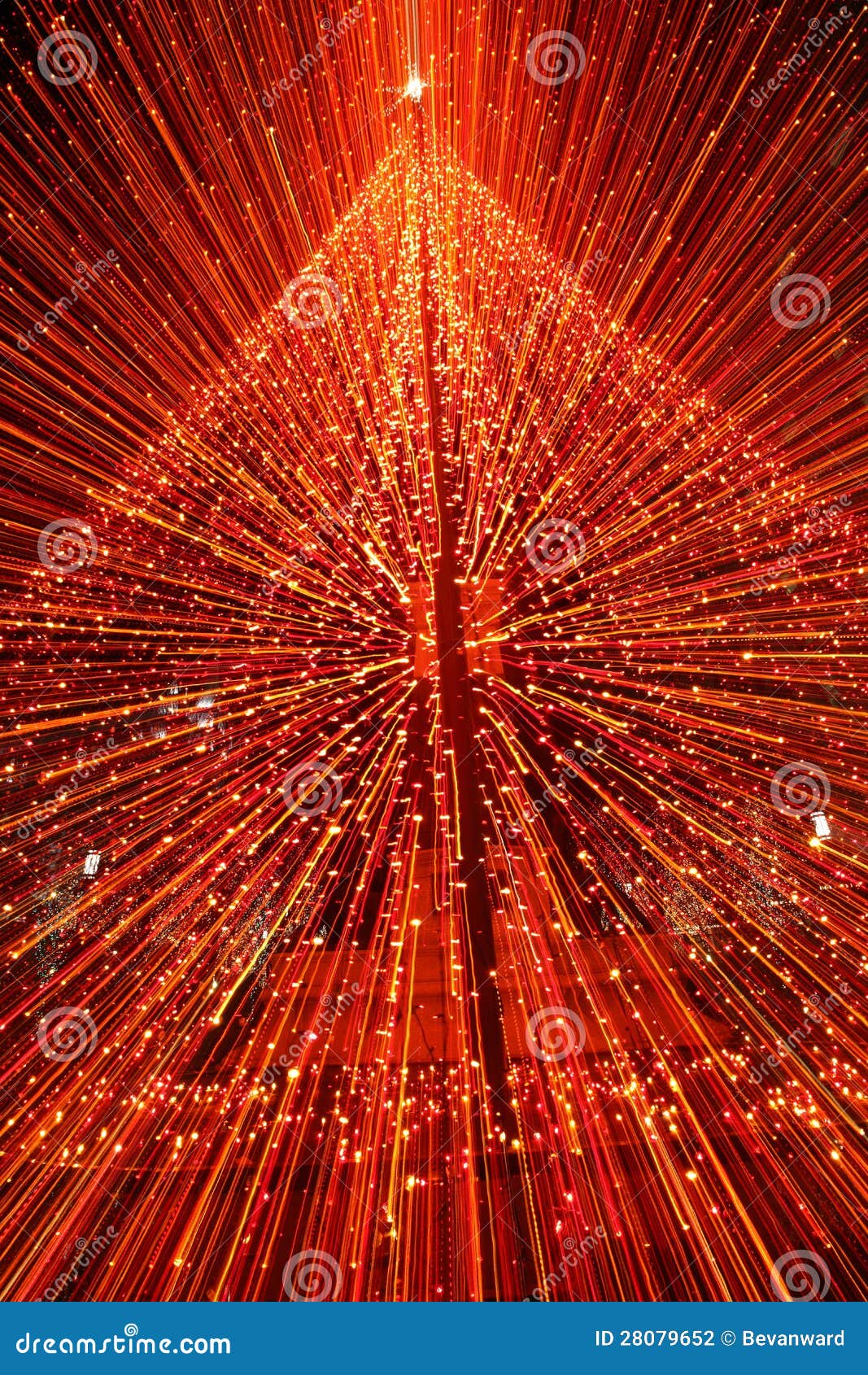 Christmas Tree with Lights Abstract Stock Photo - Image of christmas ...