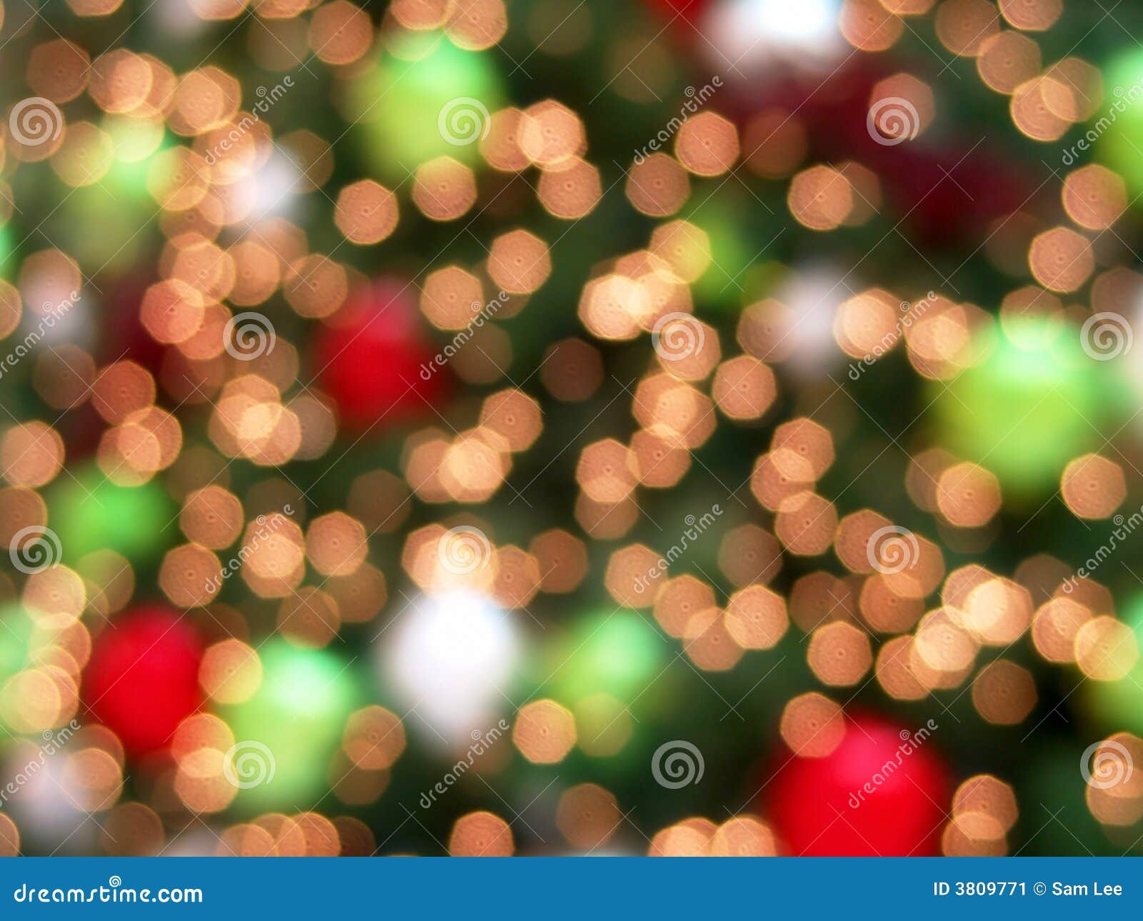 Christmas Tree Lights Abstract Background Stock Image - Image of ...