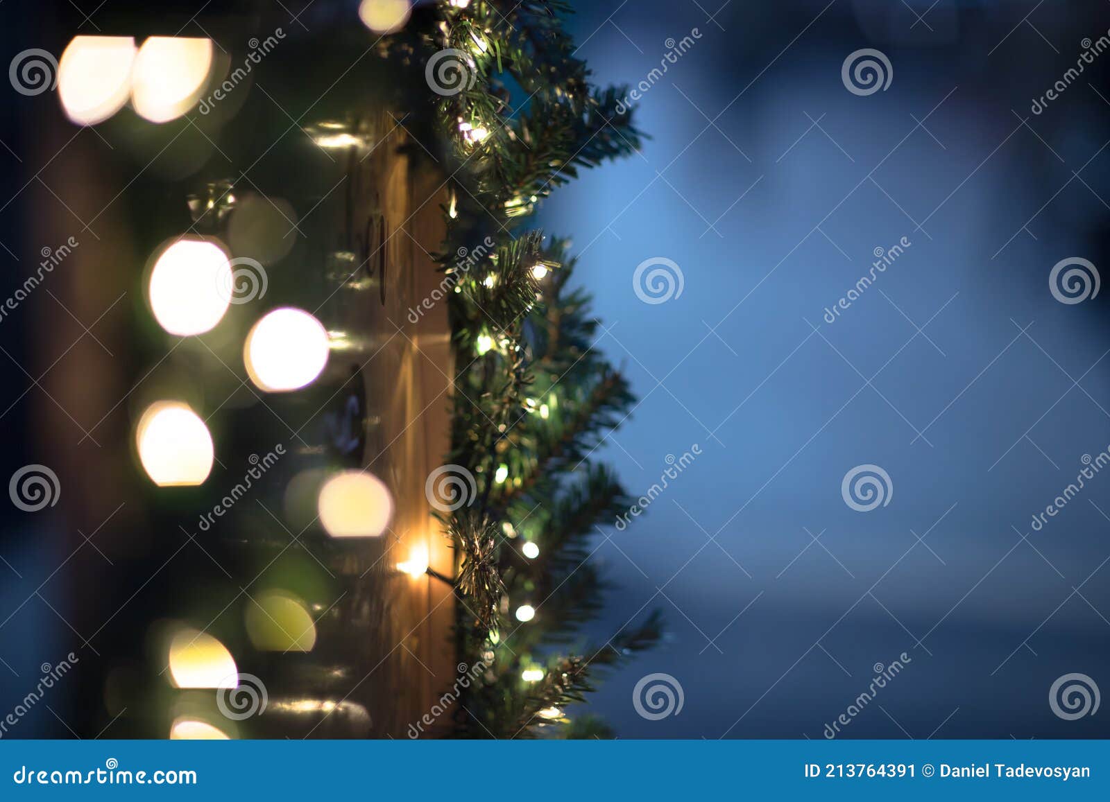 Christmas Tree with Lights Background Stock Image - Image of design ...