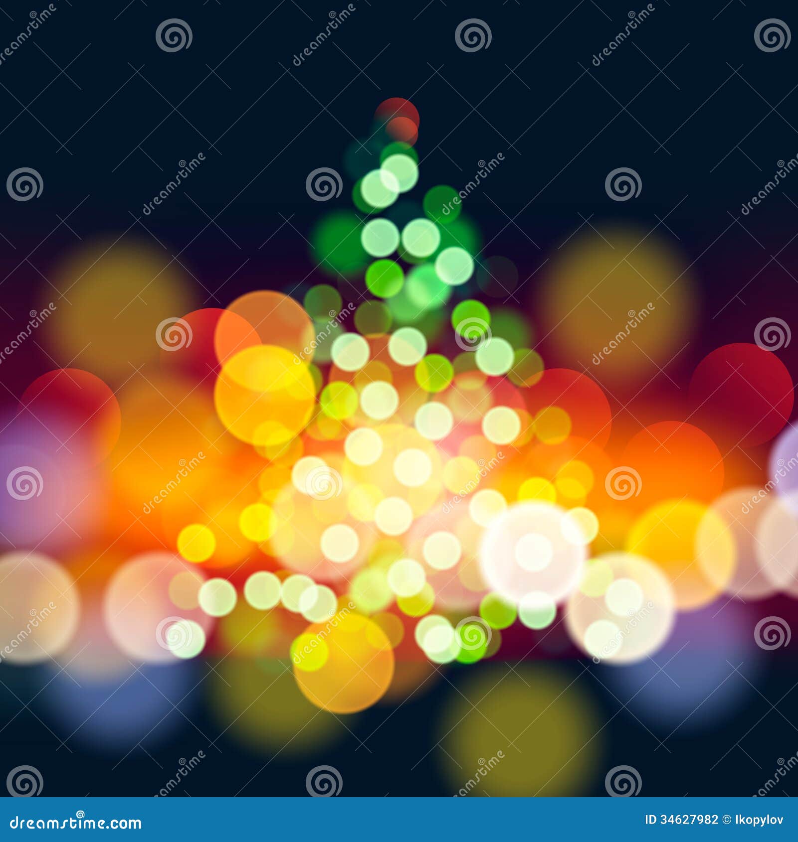Christmas Tree Lights Background Stock Vector - Illustration of ...