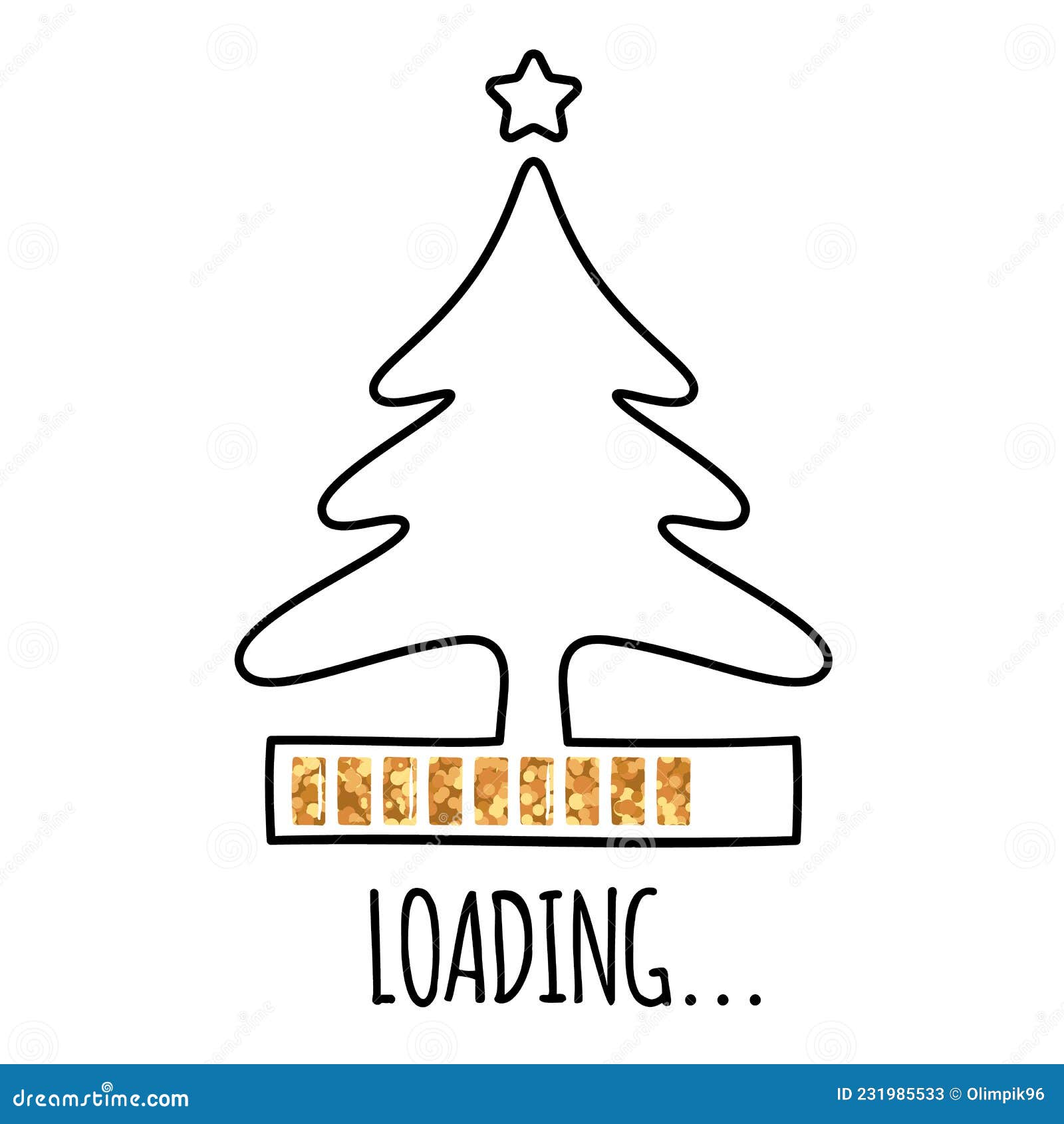 Christmas tree loading bar stock vector. Illustration of loading ...