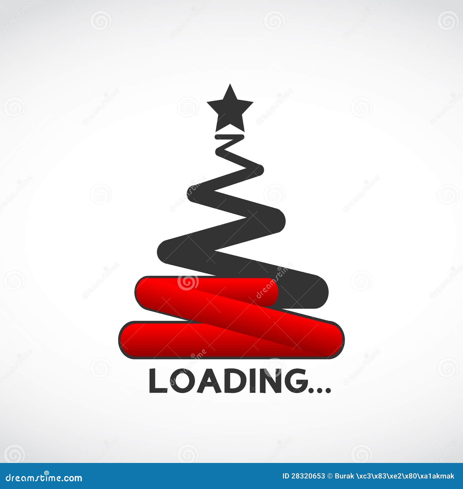 Christmas Tree Loading Concept Stock Vector - Illustration of ...