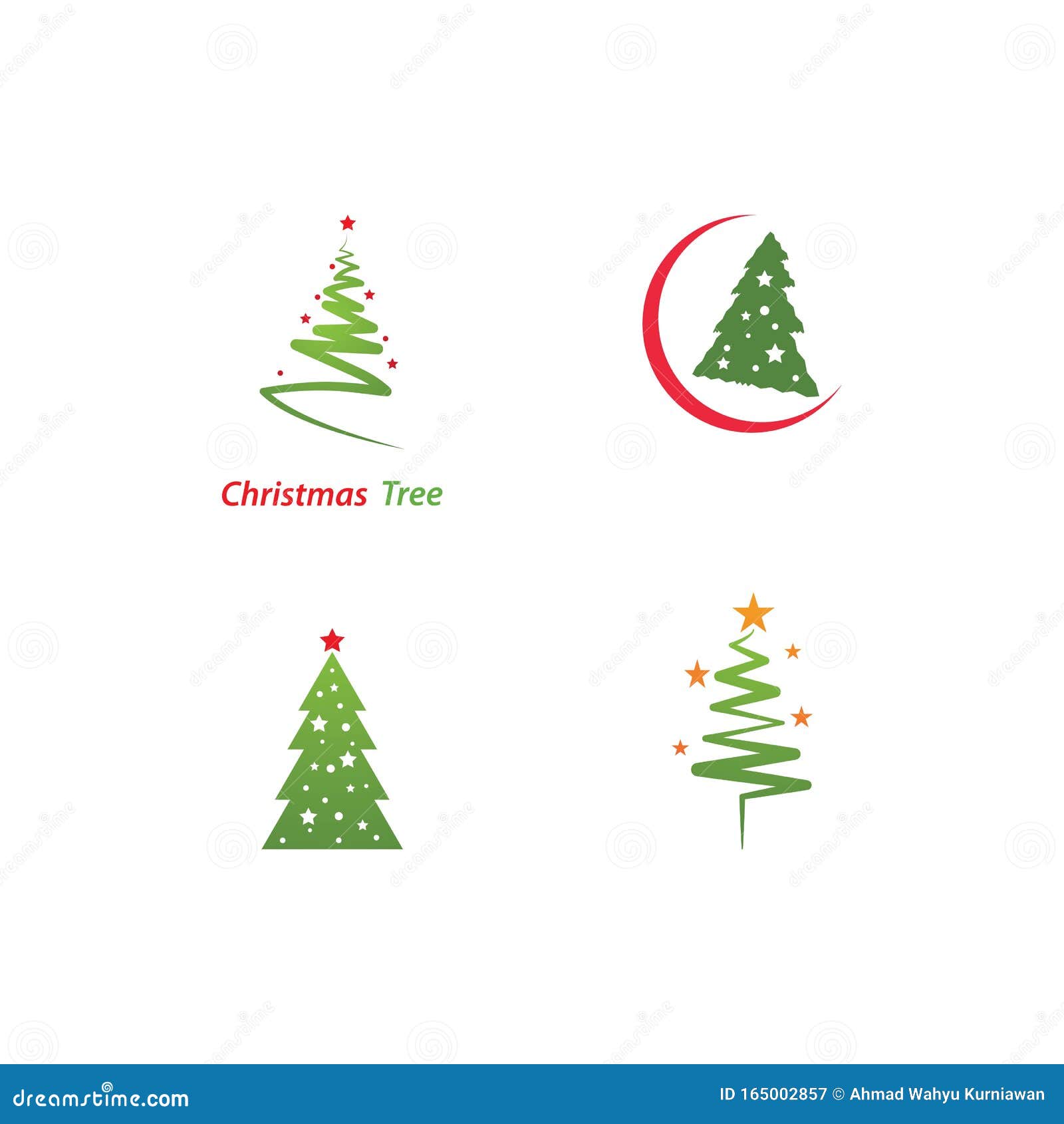 Christmas tree logo stock vector. Illustration of decoration - 165002857