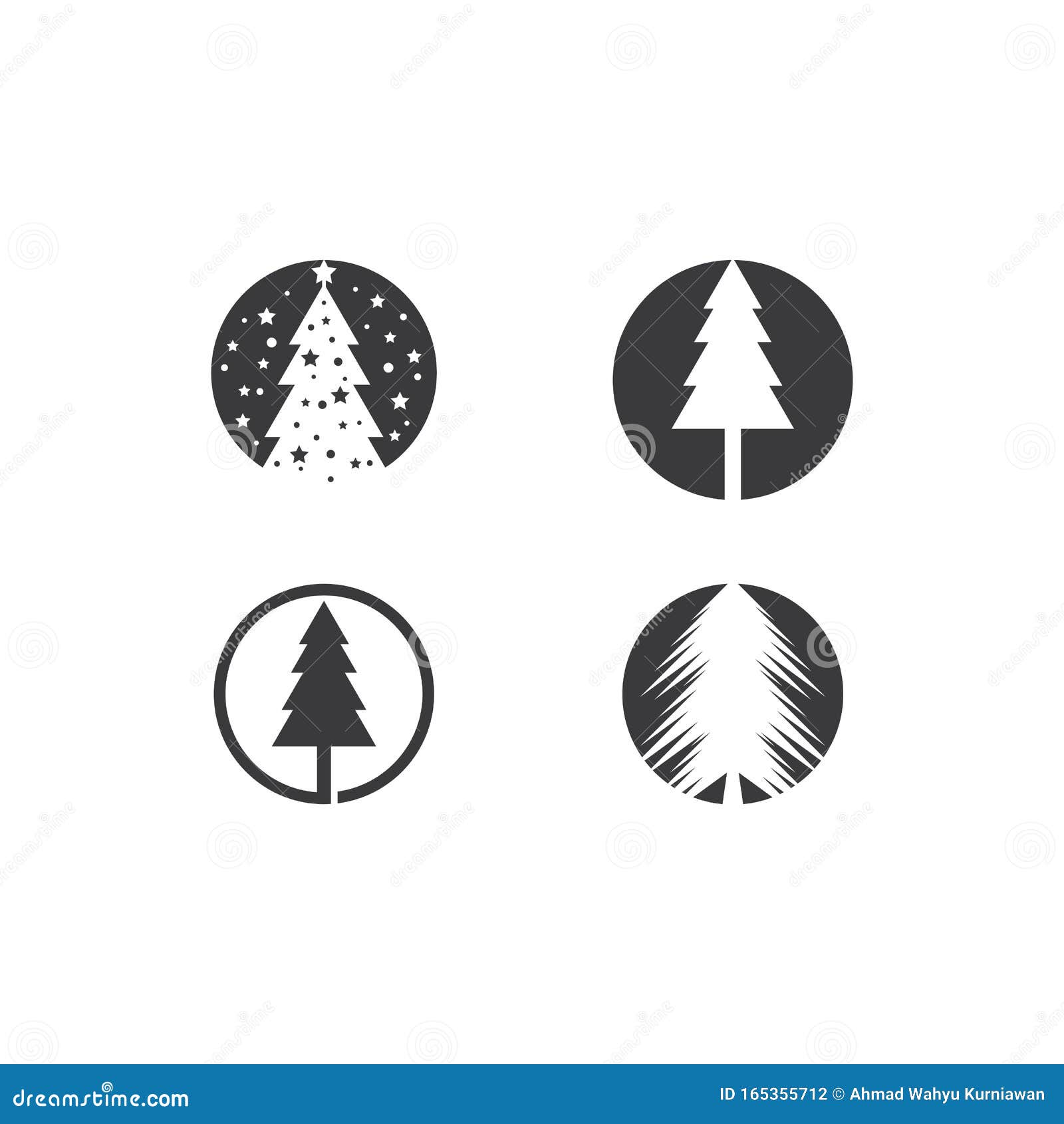 Christmas tree logo stock vector. Illustration of abstract - 165355712