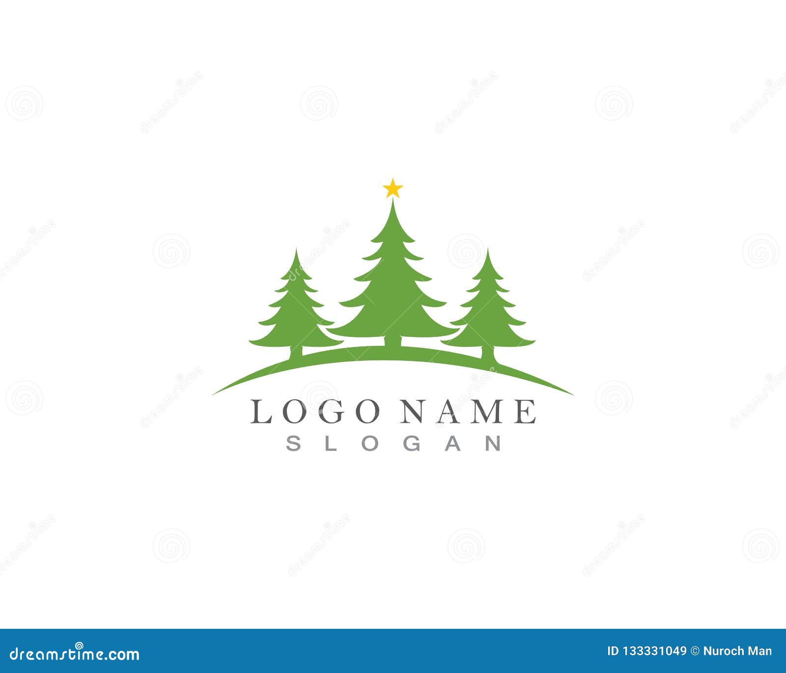 Christmas Tree Logo Template Premium Vector Stock Vector - Illustration ...