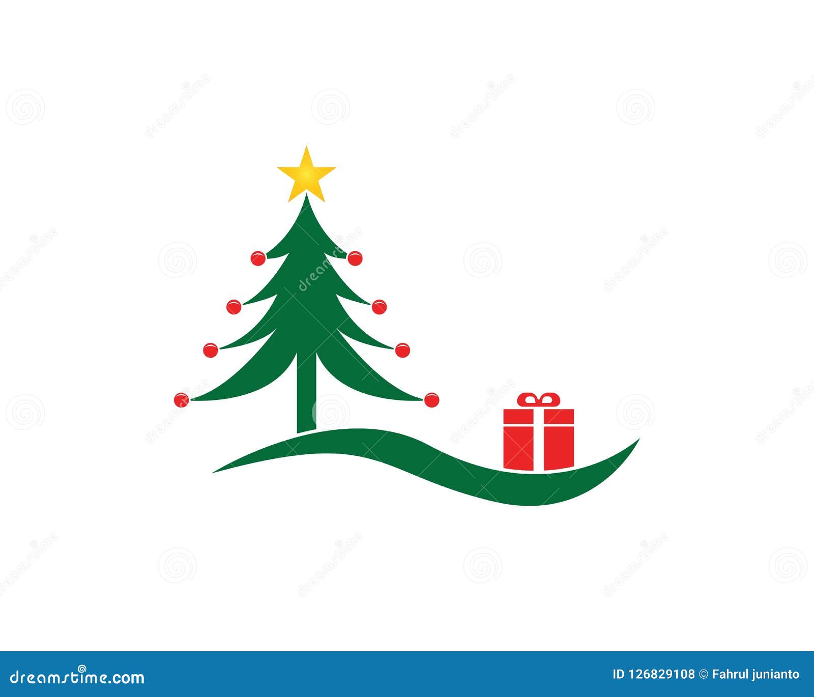 Christmas Tree Logo Vector Template Stock Vector - Illustration of ...