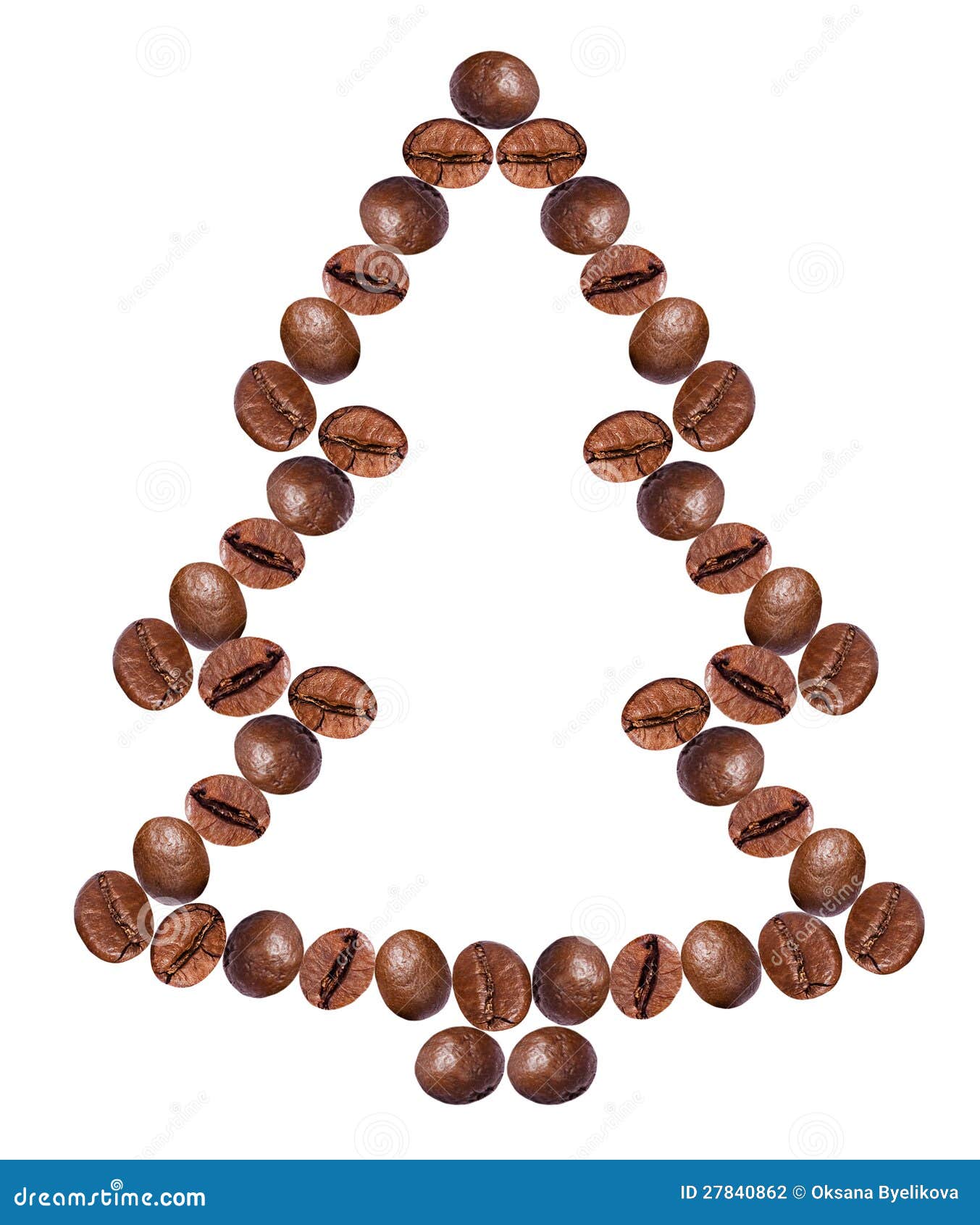 Christmas Tree Made from Coffee Beans. Stock Photo - Image of flavor ...