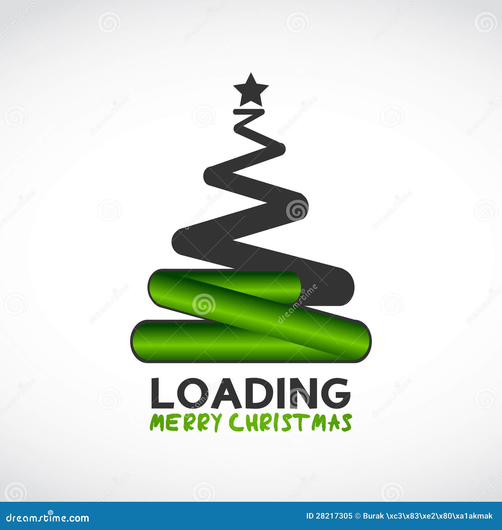 Christmas Tree Made from Loading Symbol Stock Vector - Illustration of ...