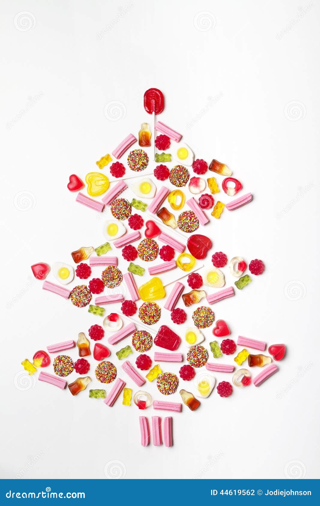 Christmas Tree Made from Lollies and Candy Stock Photo - Image of shape ...