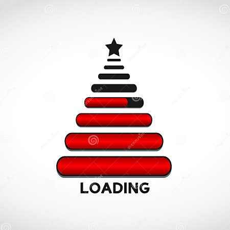 Christmas Tree Made from Web Loading Bars Stock Vector - Illustration ...