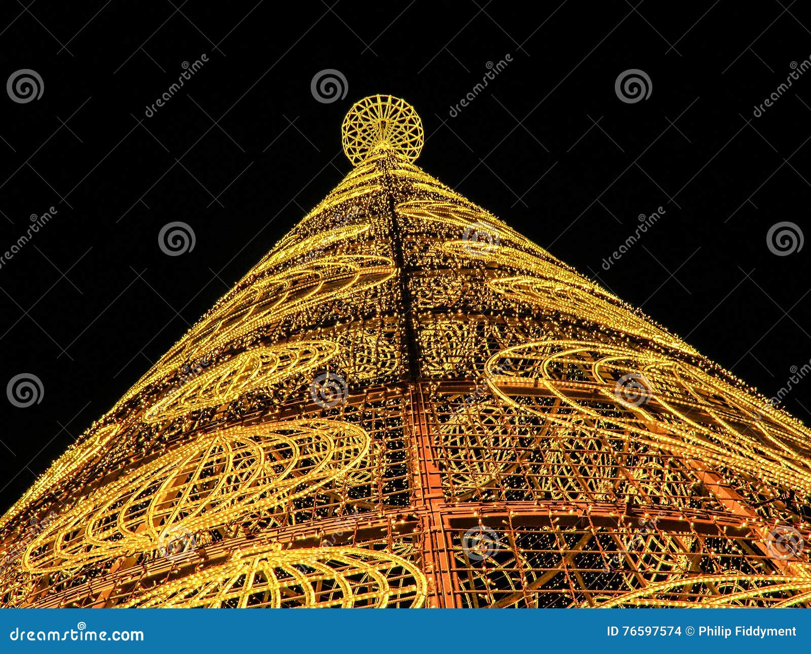 Christmas Tree in Madrid Spain in Europe Stock Photo - Image of ...