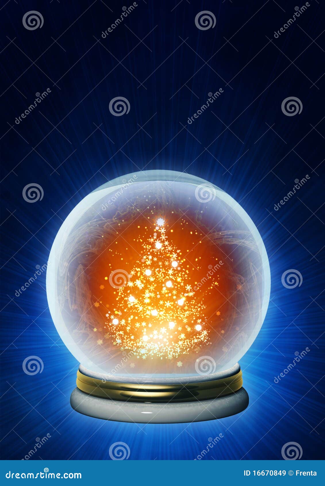 Christmas Tree in Magic Crystal Stock Illustration - Illustration of ...