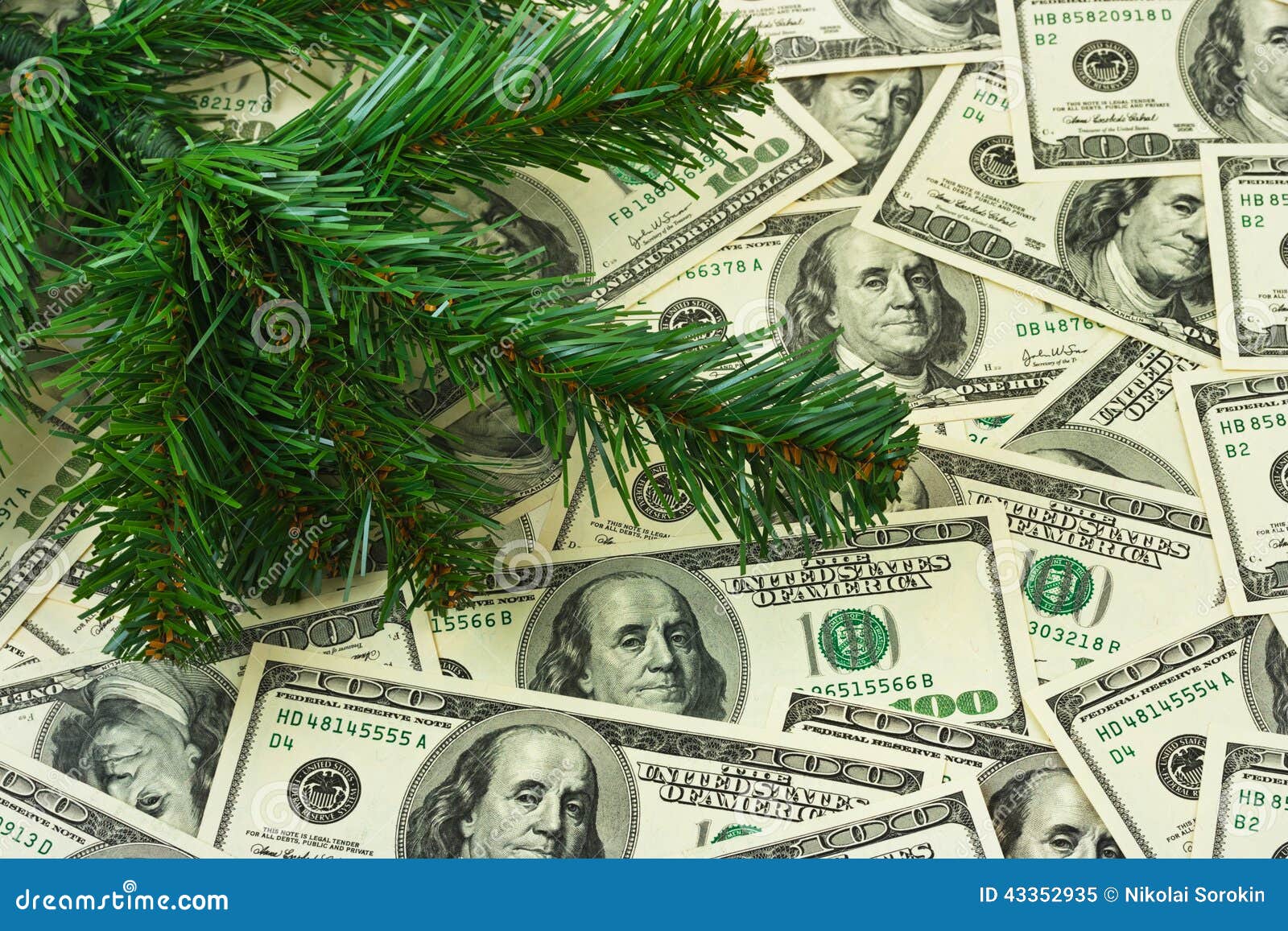 Christmas tree and money stock image. Image of flow, finance - 43352935
