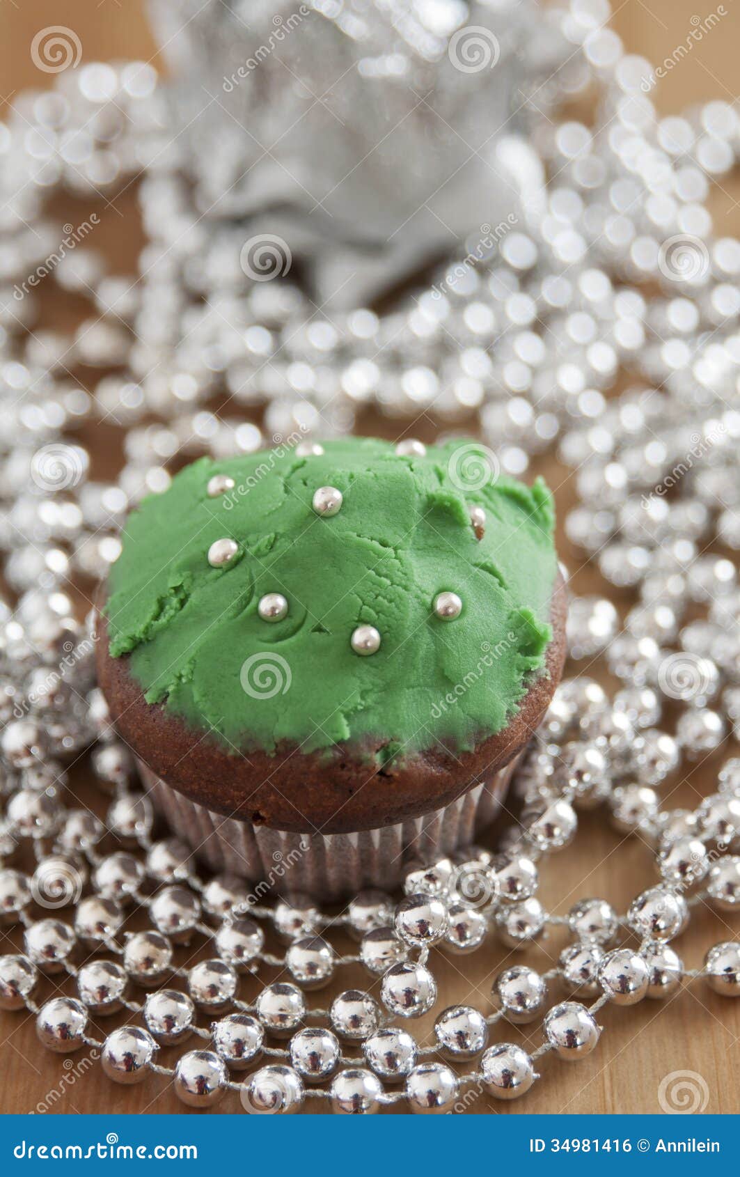Christmas Tree Muffins stock photo. Image of party, mini - 34981416