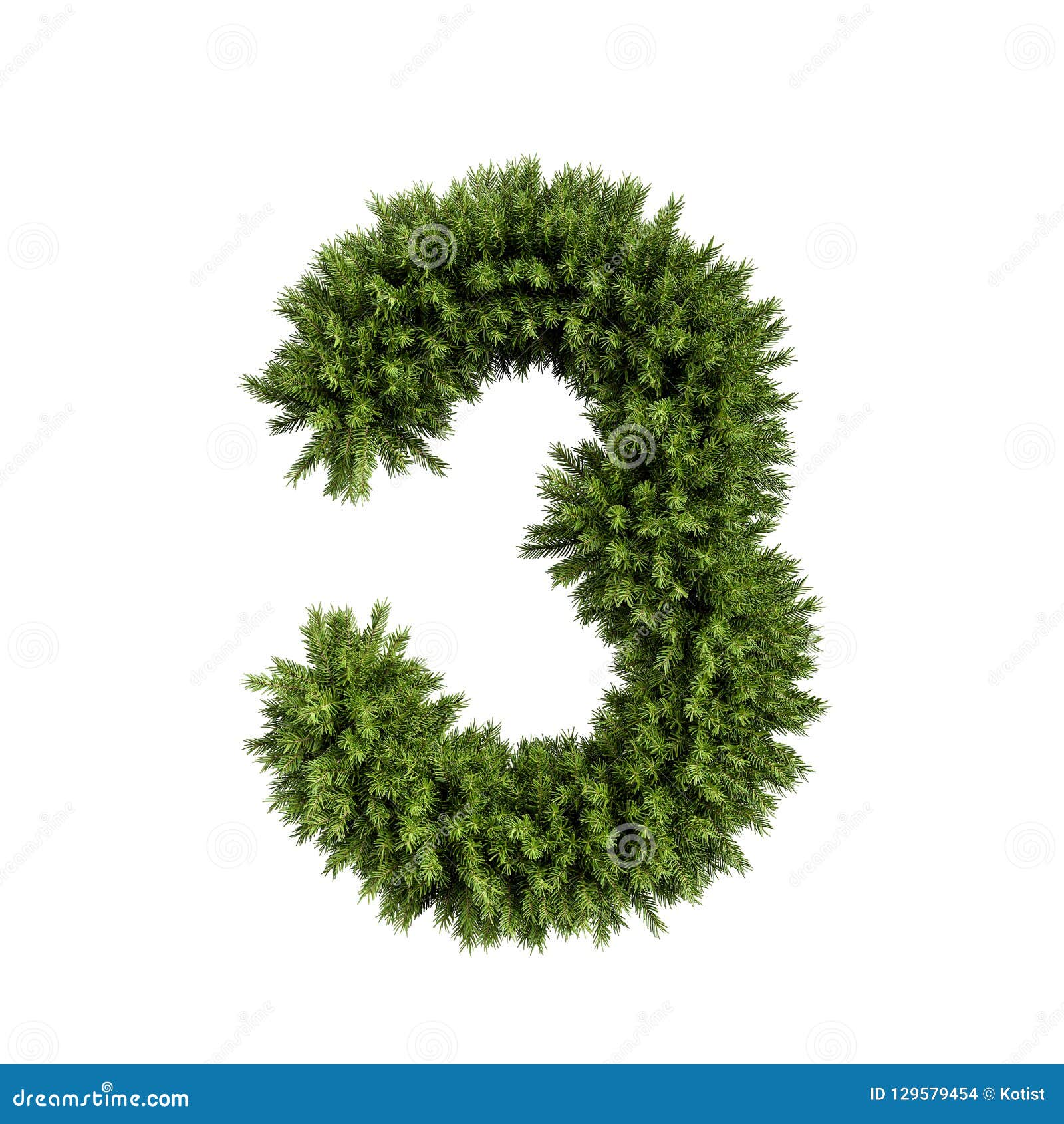 Christmas tree number 3 stock illustration. Illustration of isolated ...
