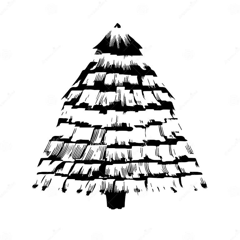 Christmas Tree An Ornament For Decoration An Element For Congratulations A Tree For Design