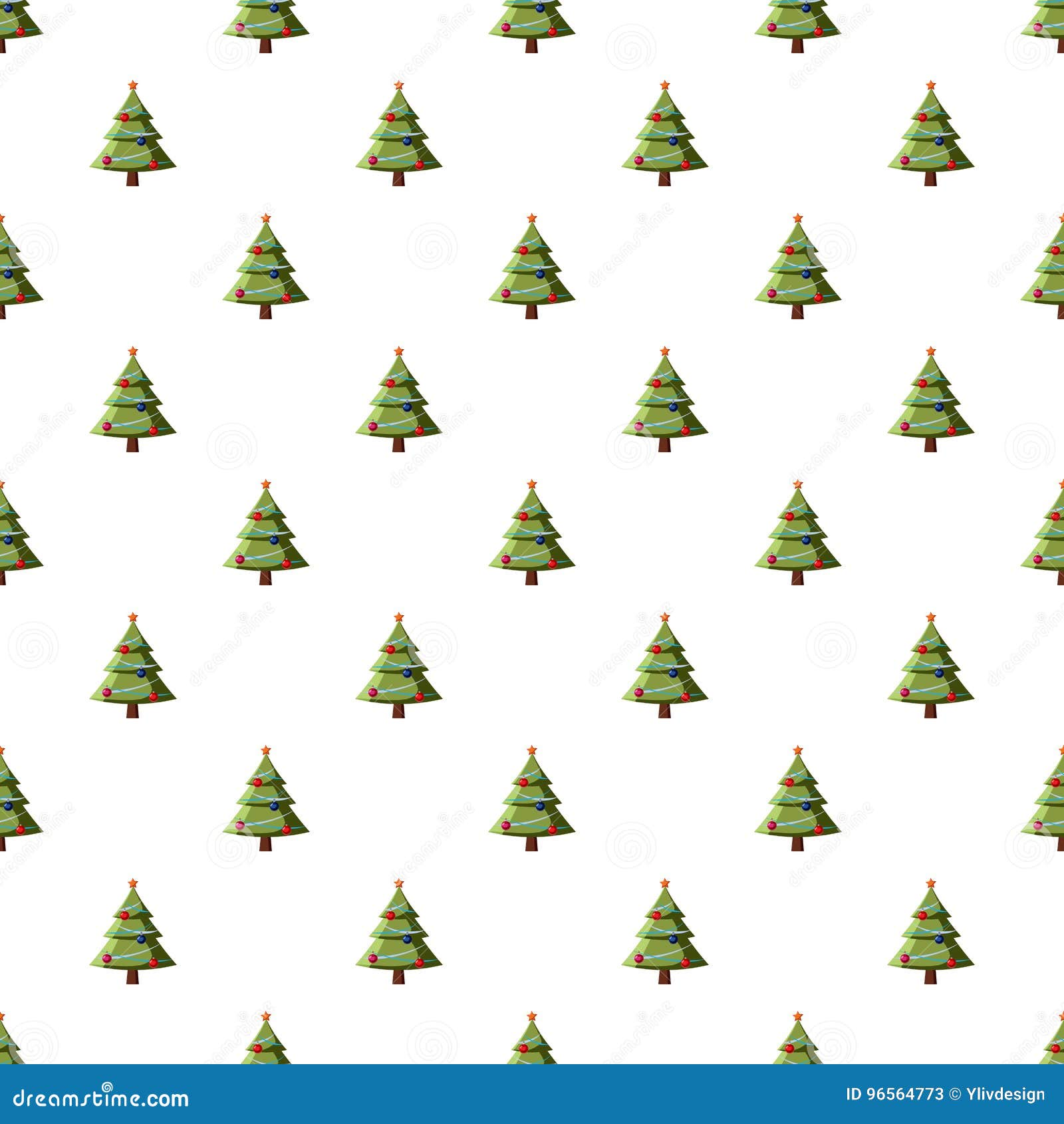 Christmas tree pattern stock vector. Illustration of bright - 96564773