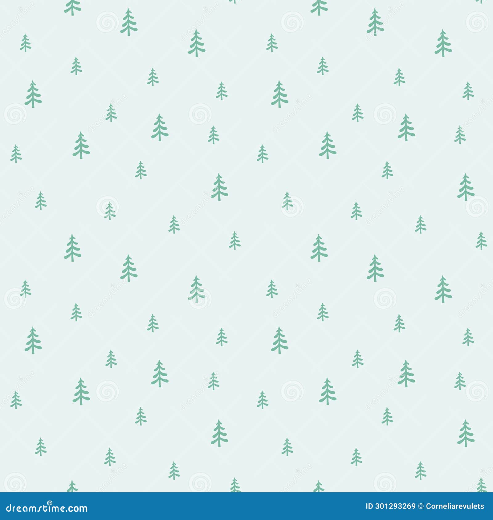 Christmas Tree Pattern Vector Image Stock Illustration - Illustration ...