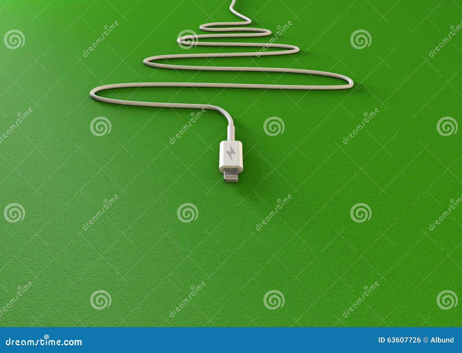 Christmas Tree Phone Charger Stock Photo - Image of electronic, charger ...