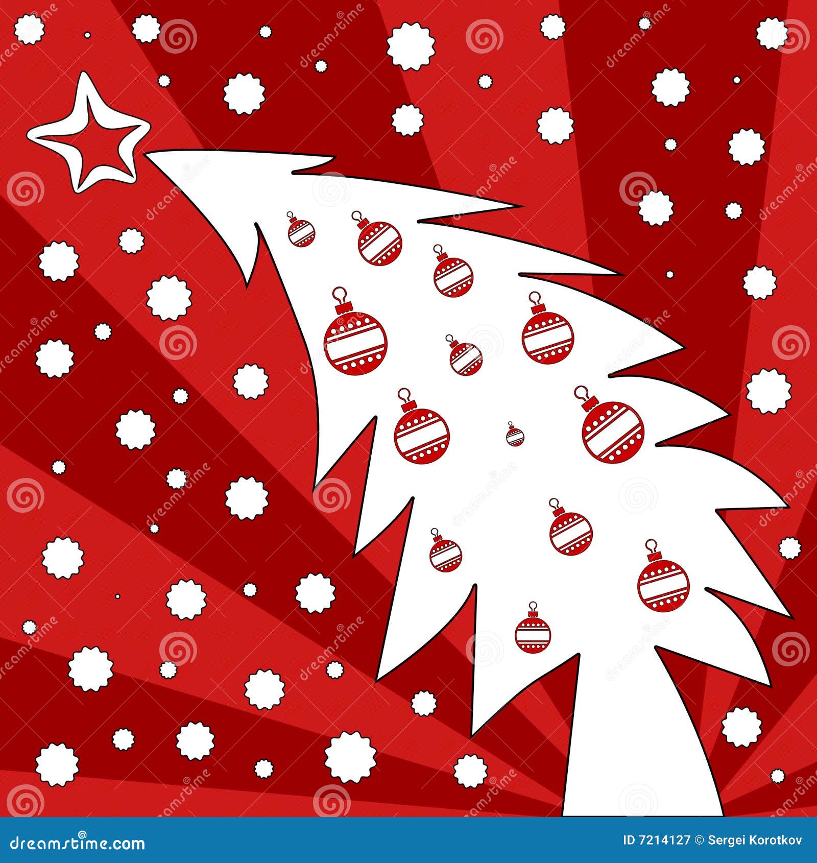 Christmas tree postcard stock illustration. Illustration of elegance ...