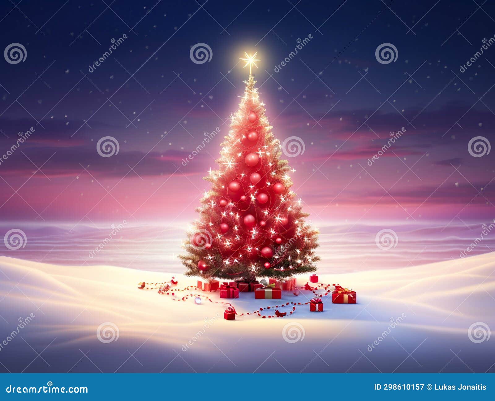Christmas tree postcard stock illustration. Illustration of landscape ...