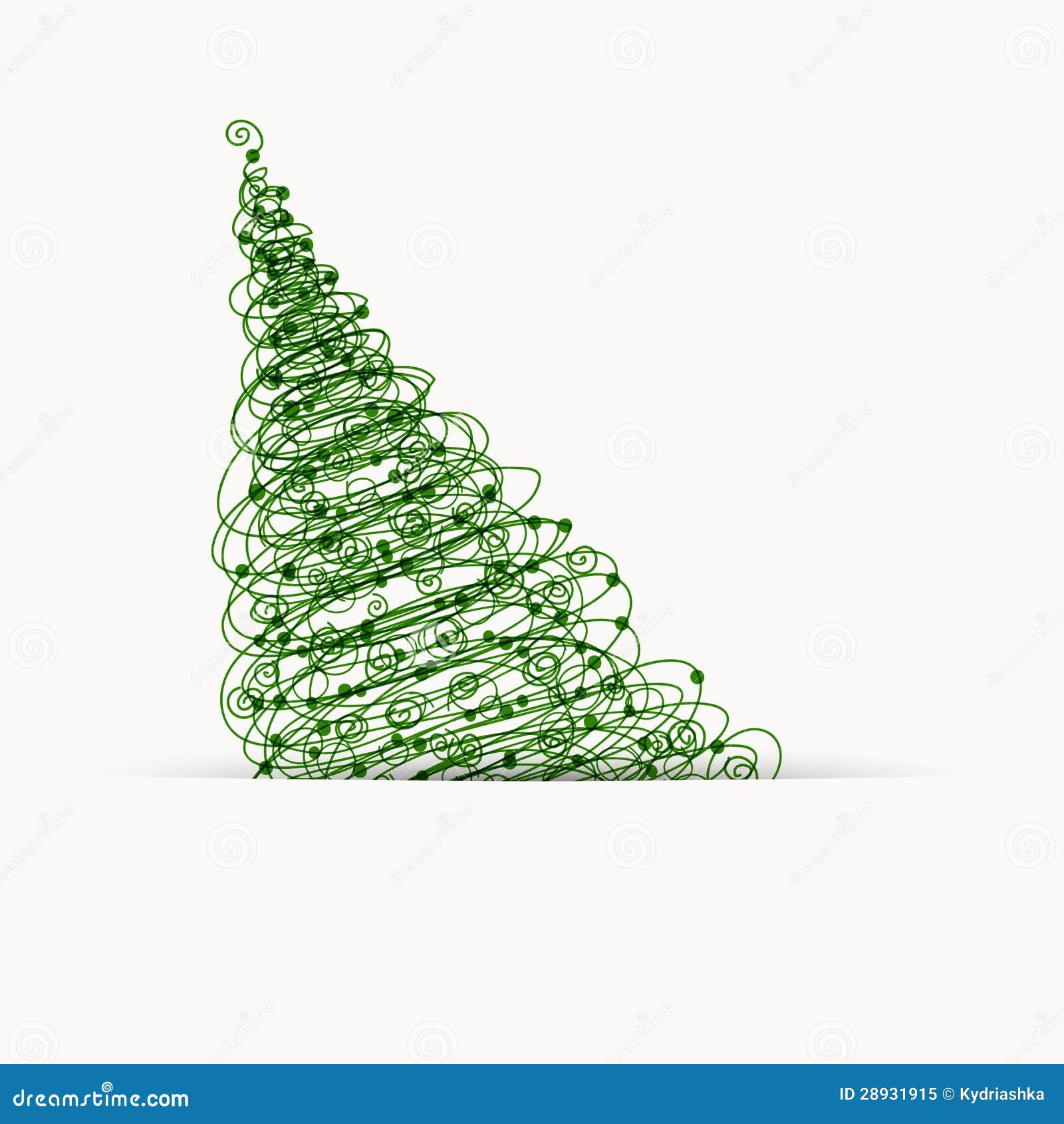 Christmas Tree, Postcard Design with Place for Stock Vector ...