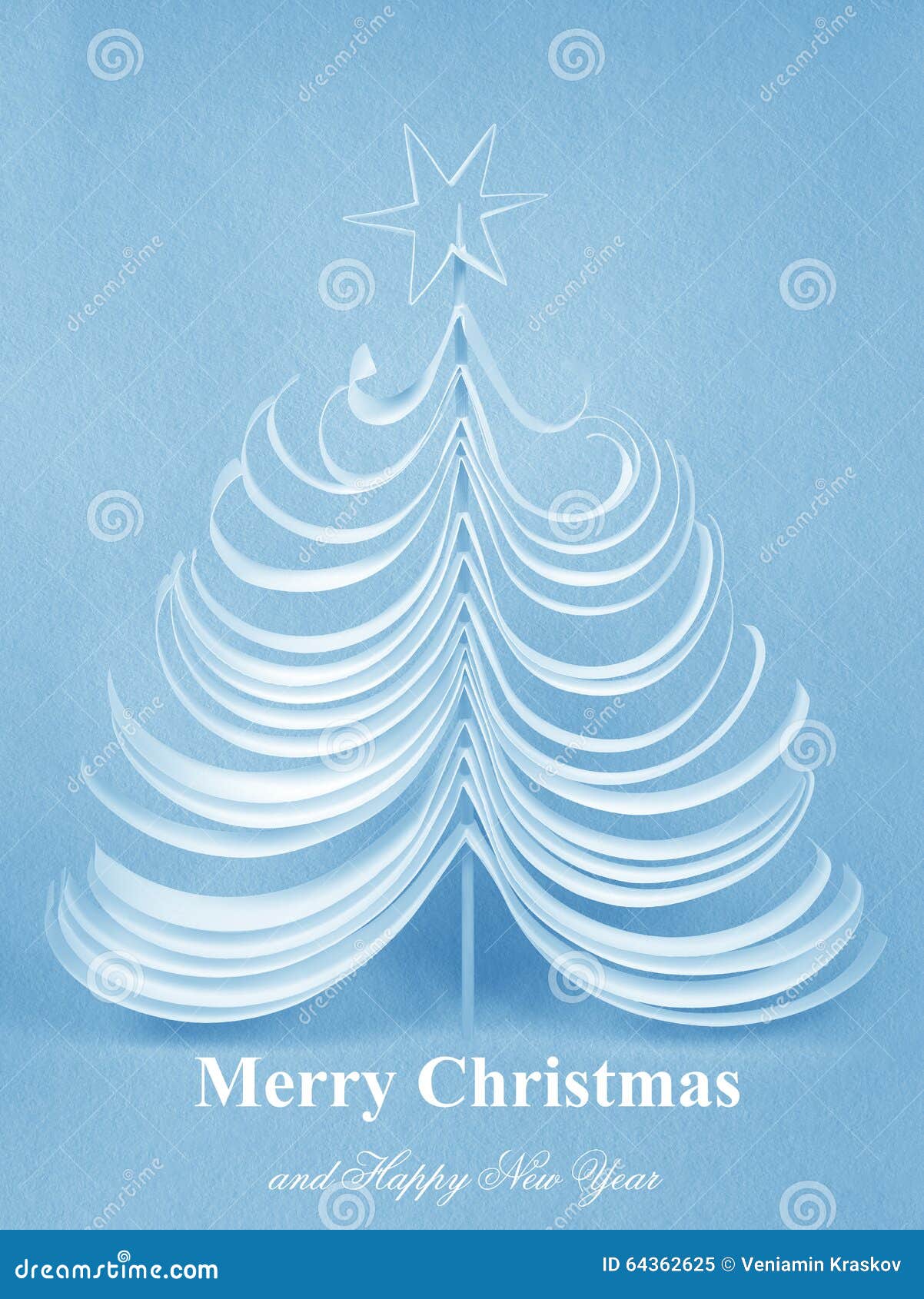 Christmas tree Postcard stock image. Image of path, paper - 64362625