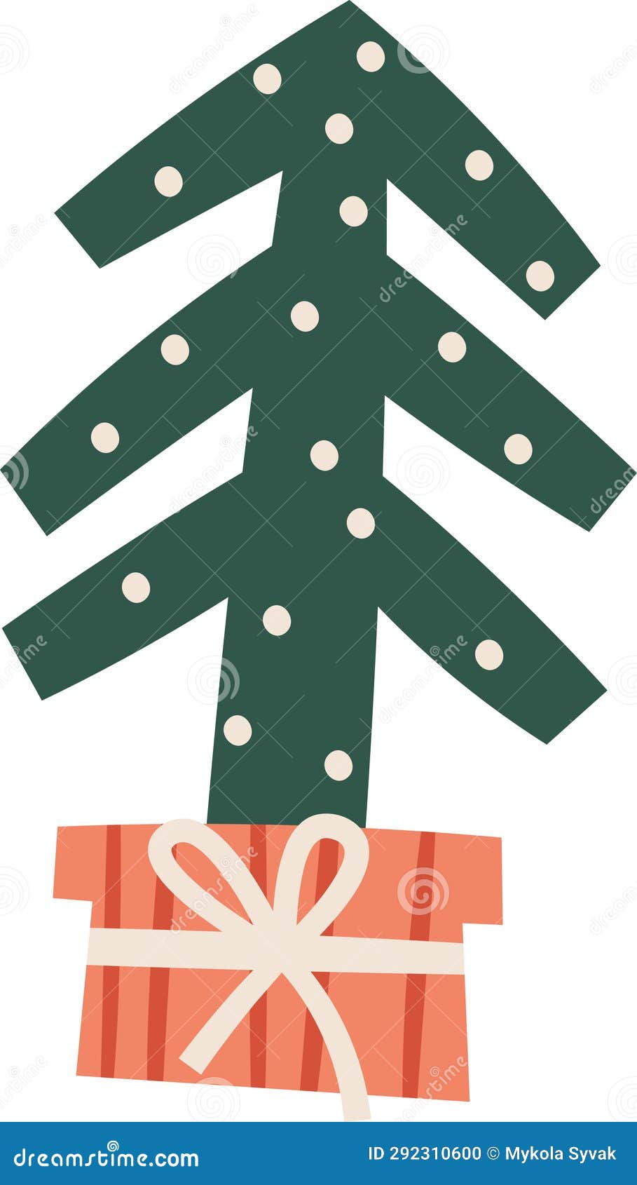 Christmas Tree in Pot stock illustration. Illustration of seasonal ...