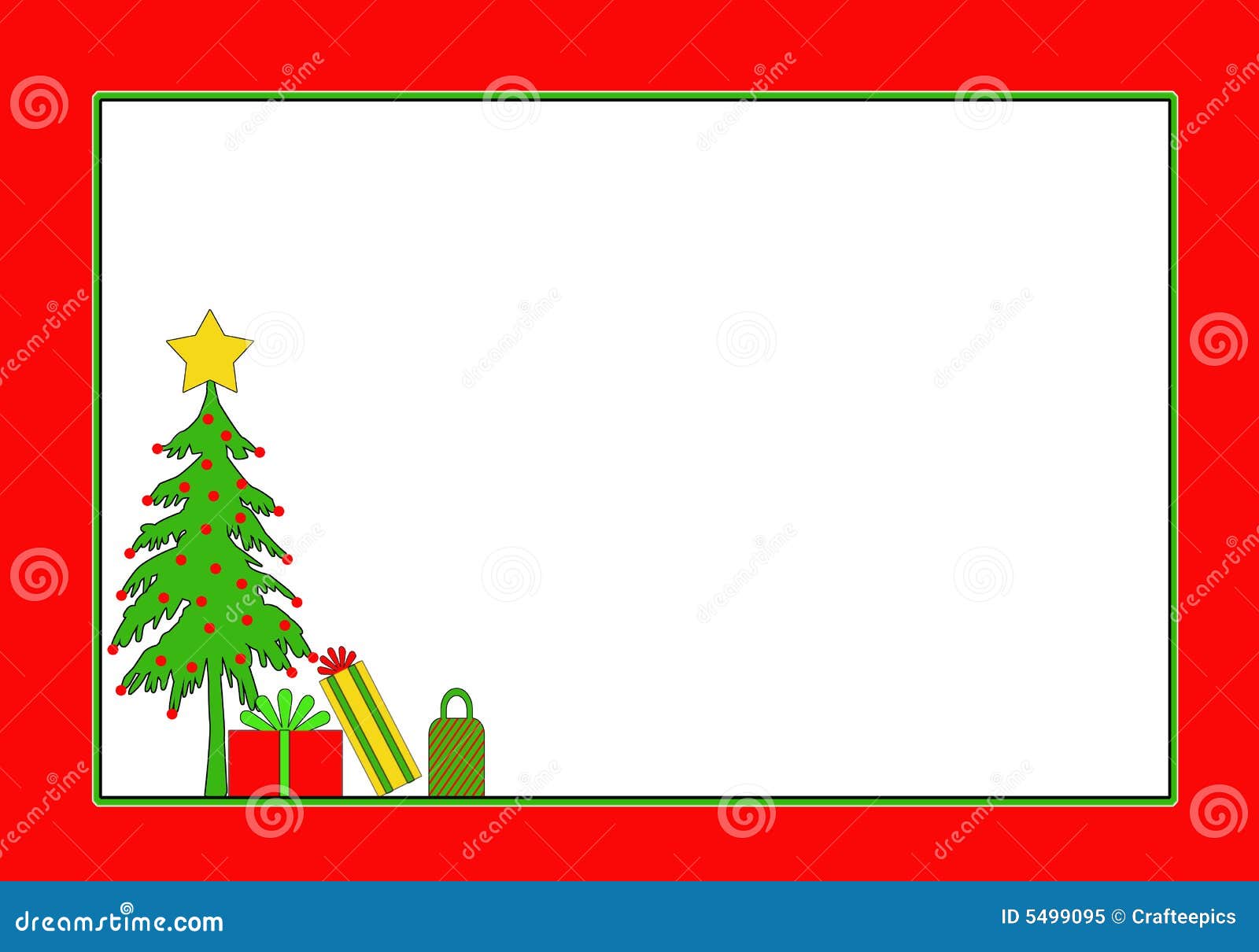 Christmas Tree and Presents Stock Illustration - Illustration of ...