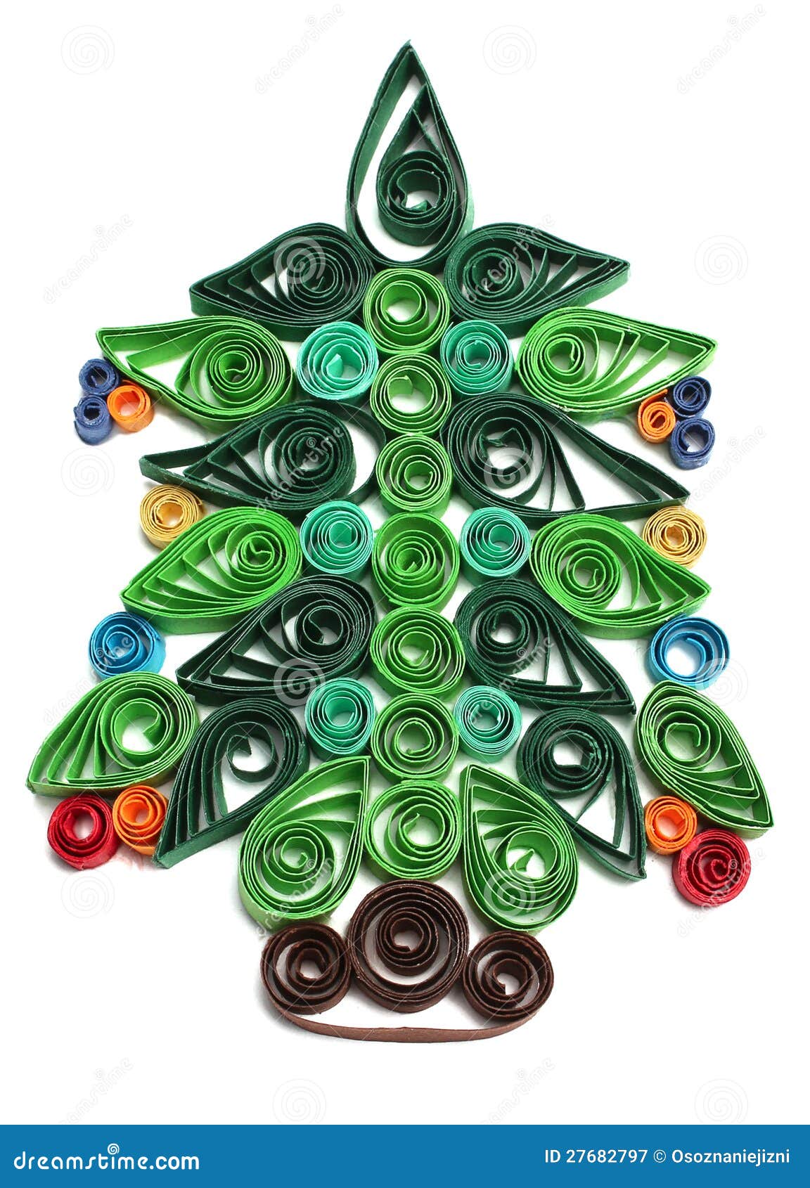 Christmas tree quilling stock image. Image of tree, holiday - 27682797